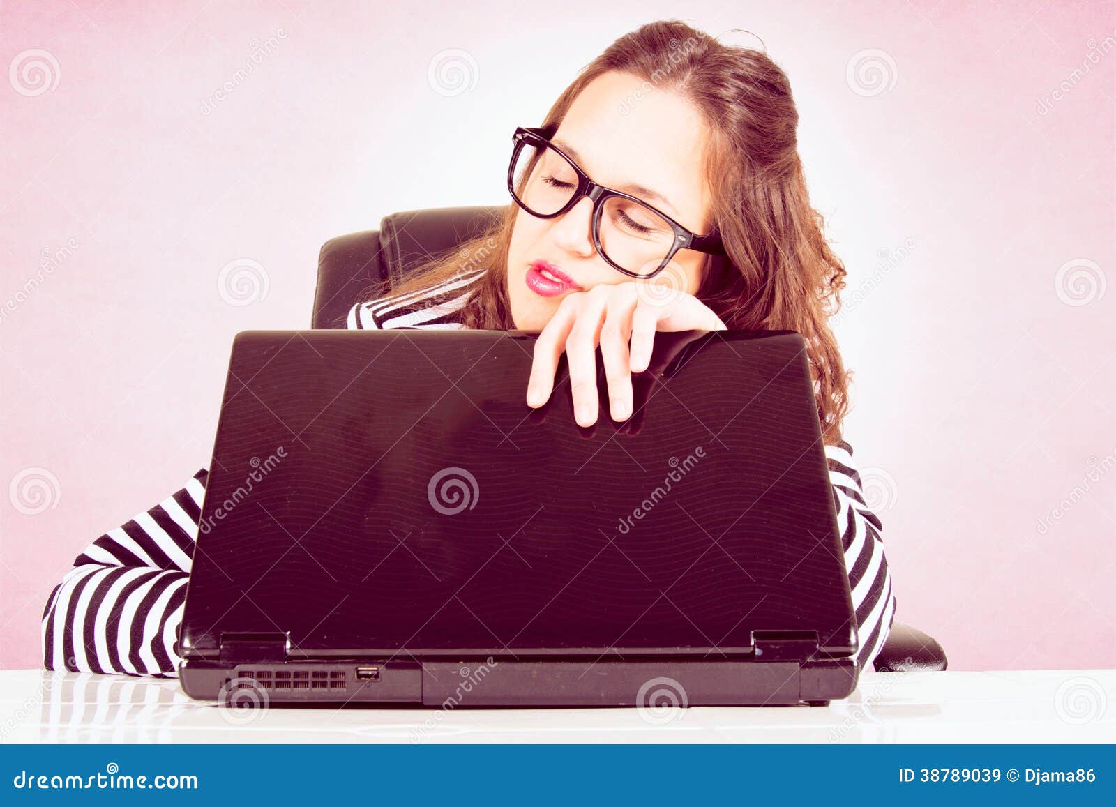 Sleepy female stock image. Image of idle, leaning, teen - 38789039