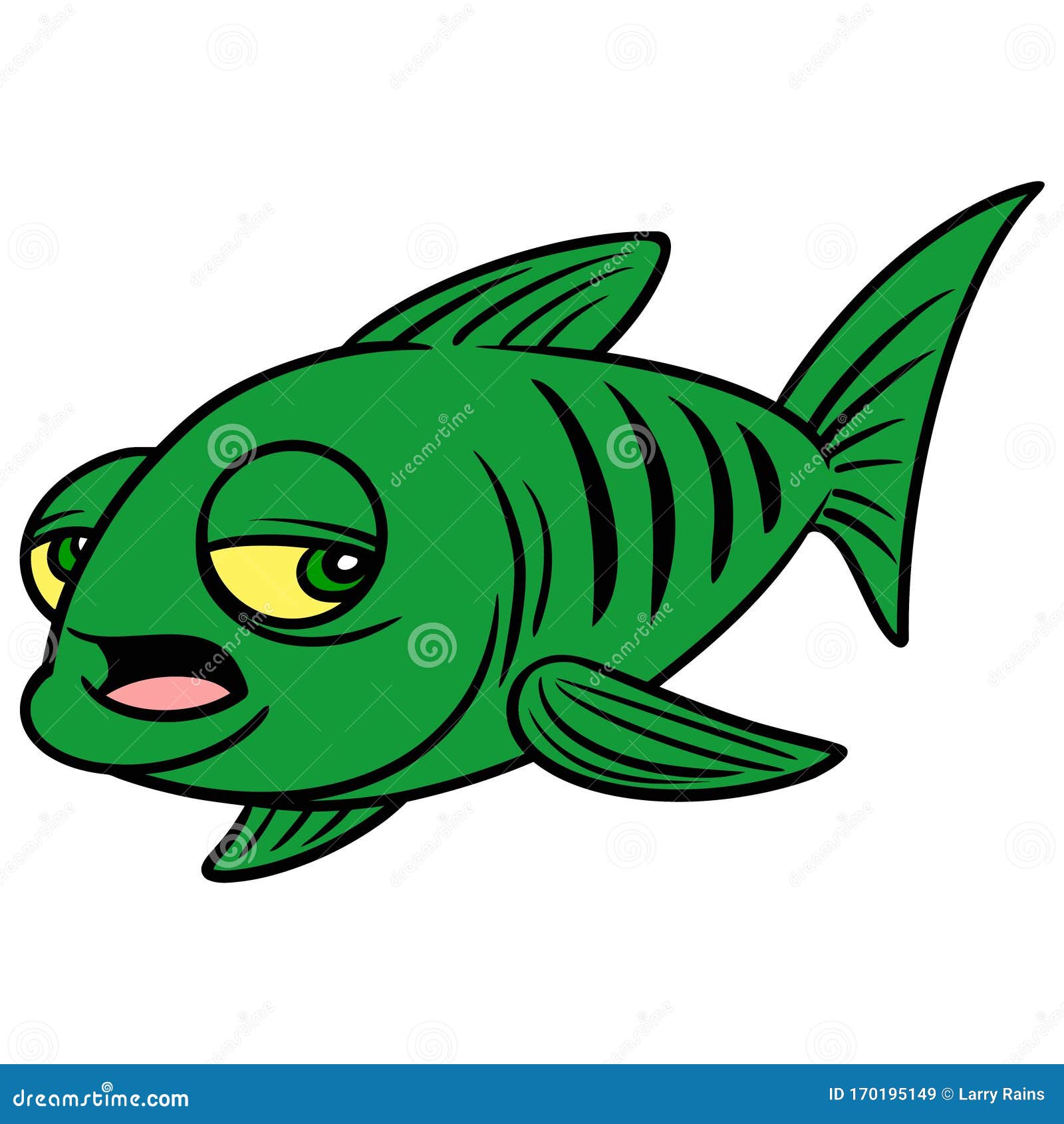 Sleepy Fish stock vector. Illustration of fish, tropical - 170195149