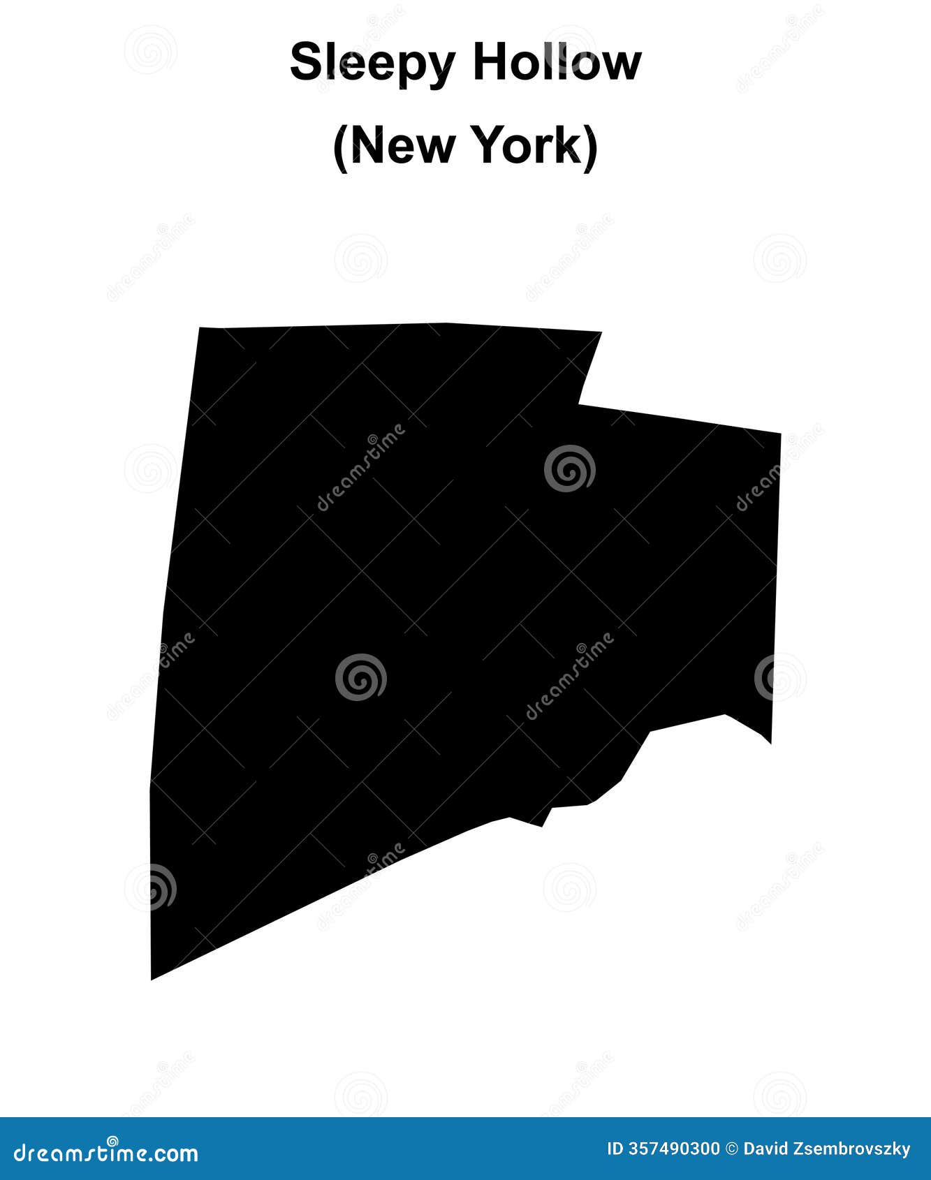 Sleepy Hollow Outline Map Vector Illustration | CartoonDealer.com ...