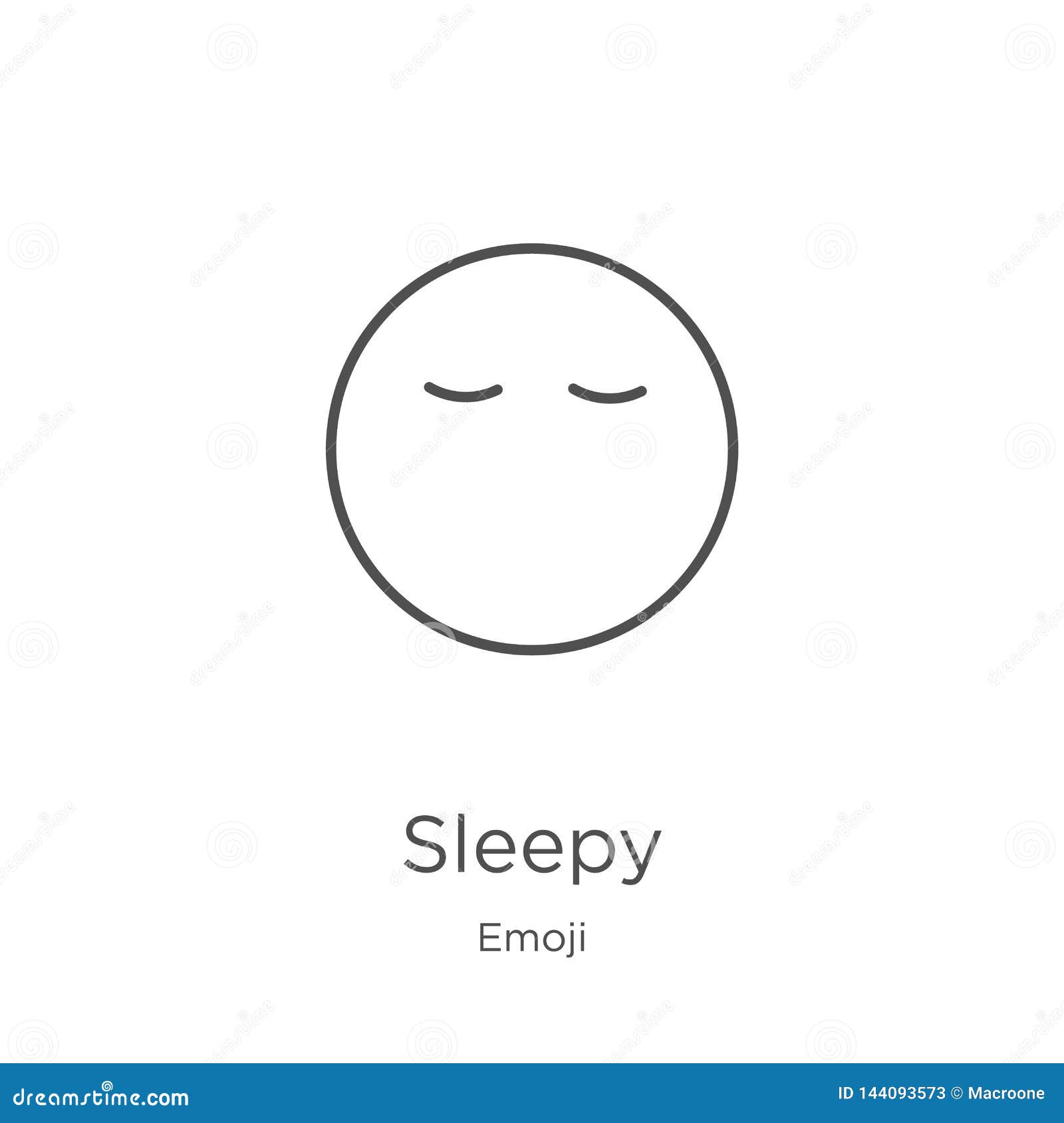 Sleepy Icon Vector From Emoji Collection. Thin Line Sleepy Outline Icon ...