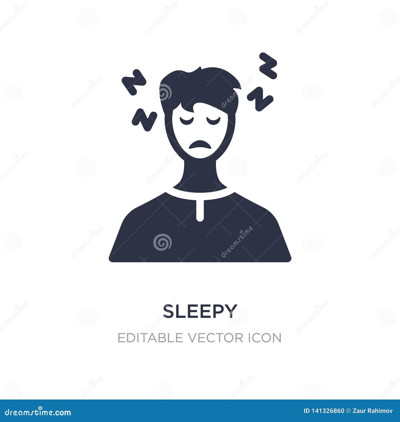 Sleepy Icon Vector From Emoji Collection. Thin Line Sleepy Outline Icon ...