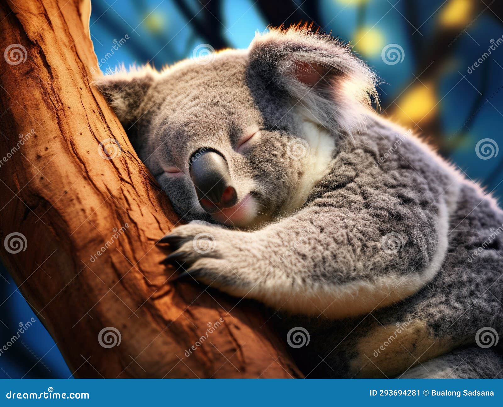 Sleepy Koala bear stock illustration. Illustration of animal - 293694281