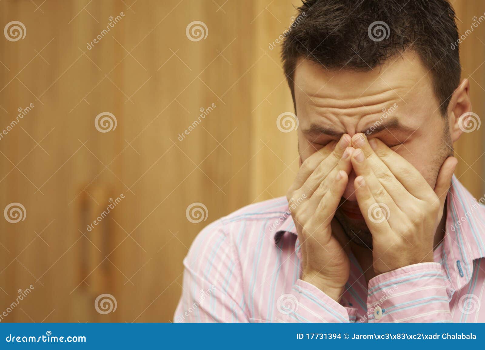 Sleepy man stock photo. Image of morning, shaved, fashion - 17731394