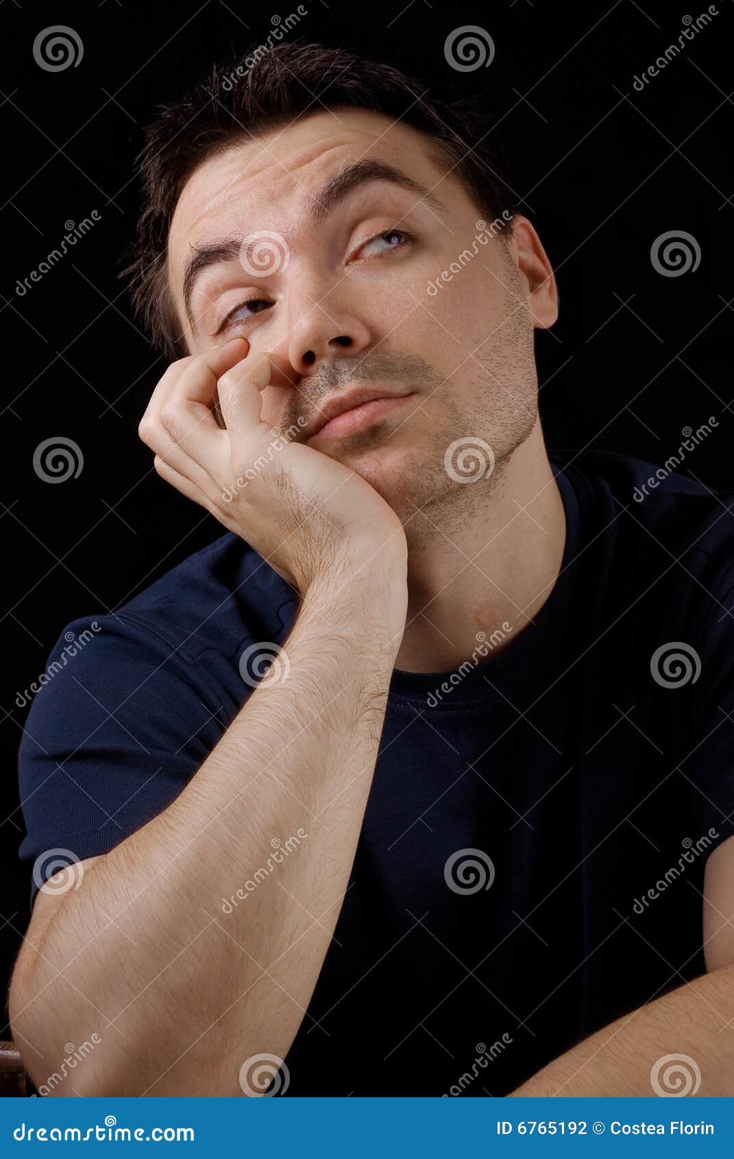 Sleepy man stock photo. Image of exhausted, teen, expression - 6765192
