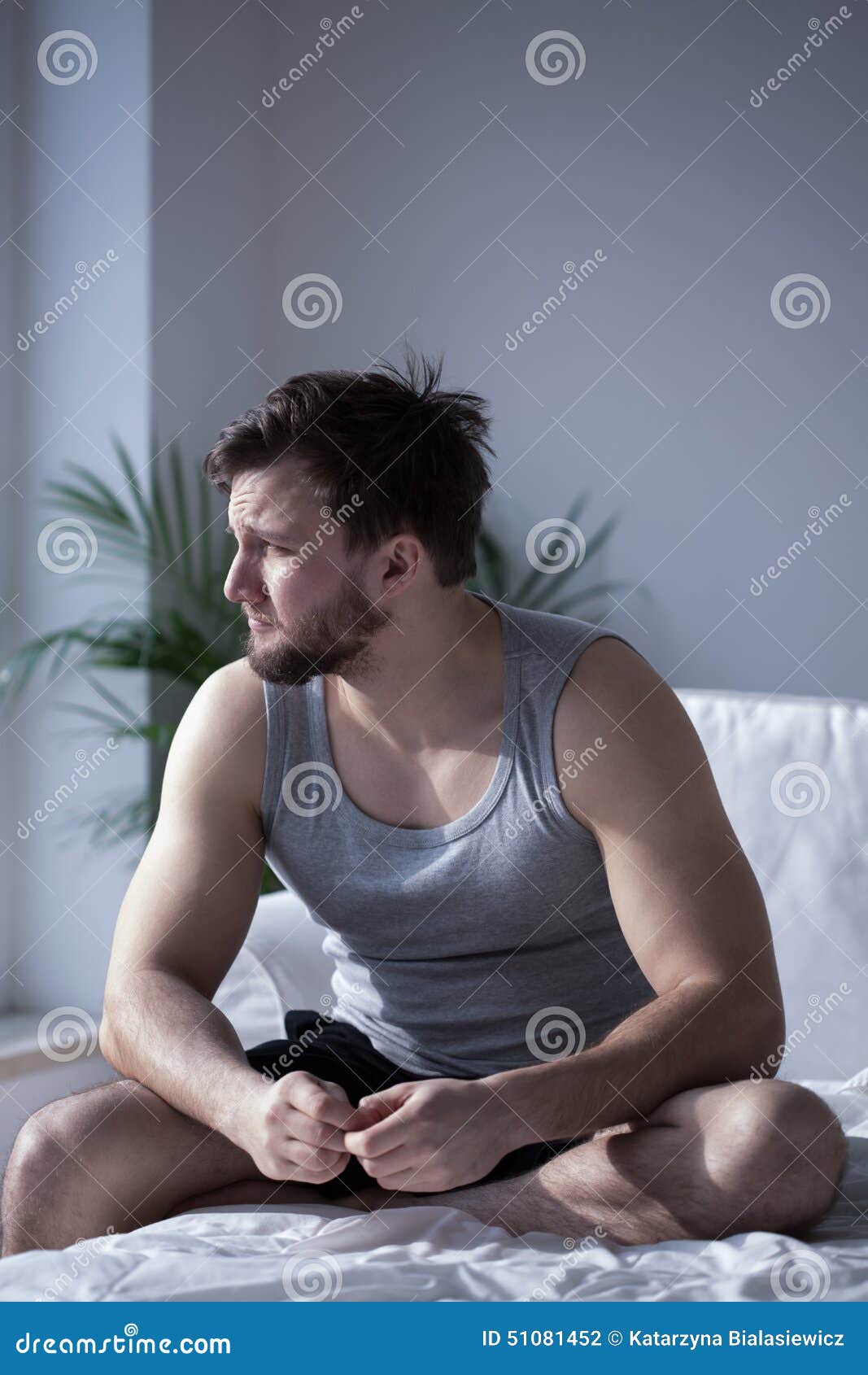 Sleepy man stock photo. Image of problem, insomnia, caucasian - 51081452