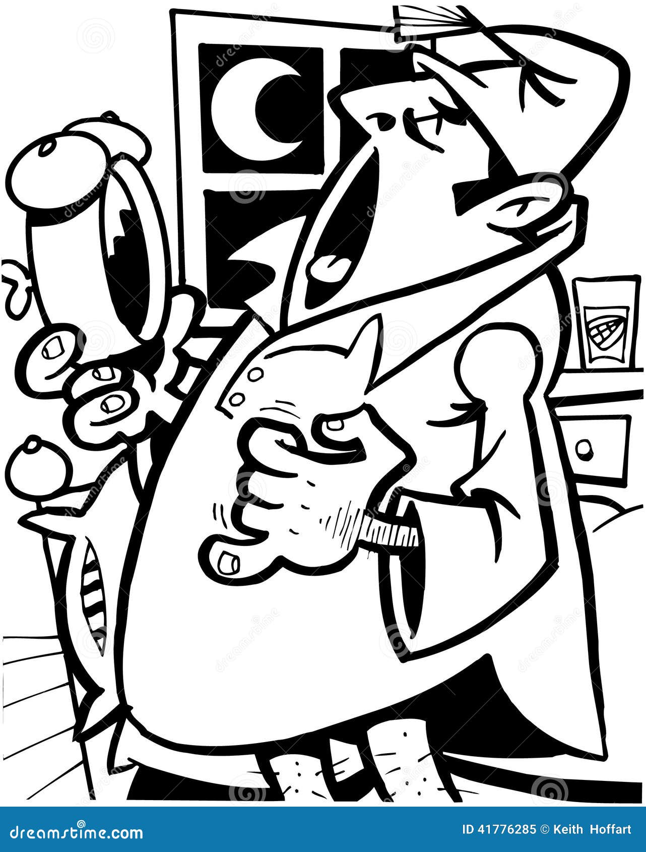 Sleepy Night Time Man Cartoon Vector Clipart Stock Vector ...