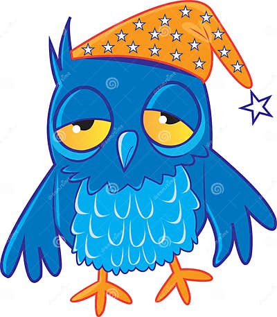 Sleepy Owl stock vector. Illustration of vector, insomnia - 20296410
