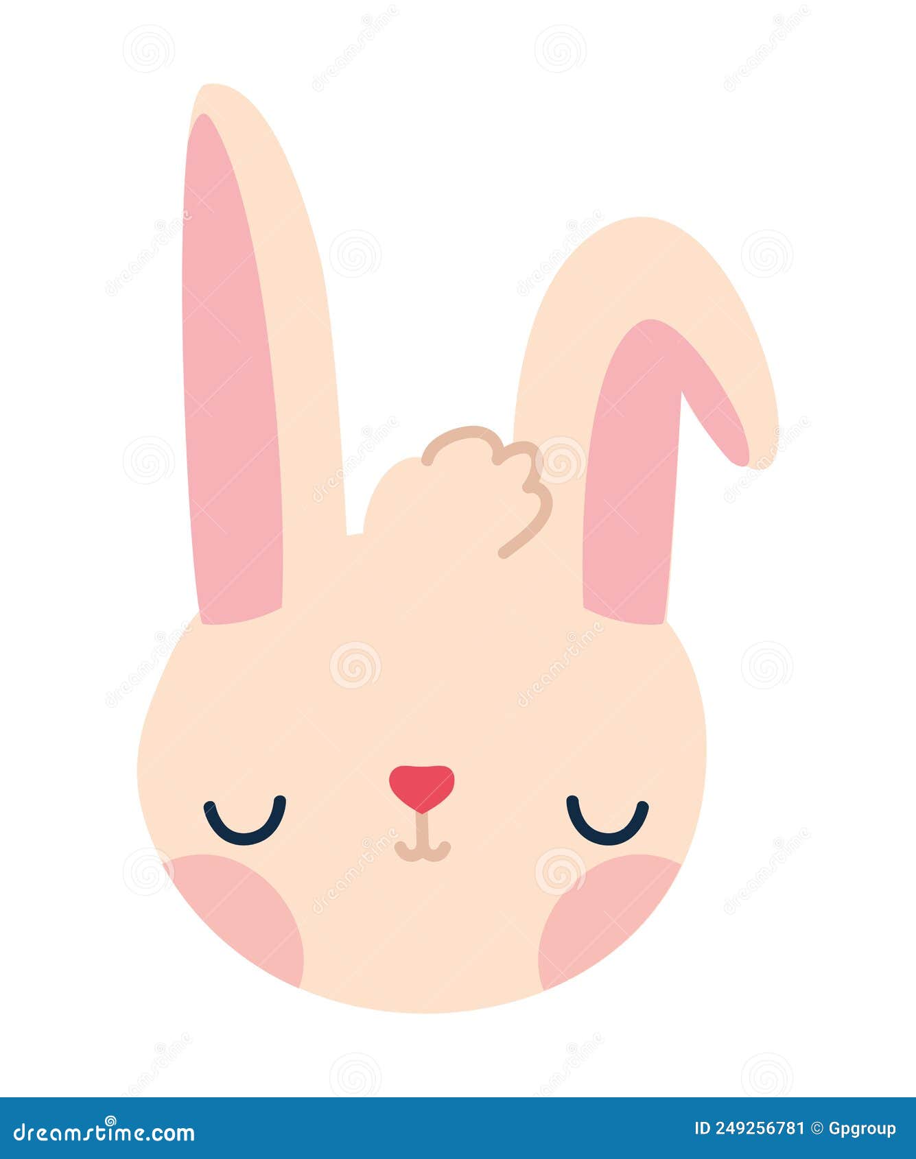 Sleepy rabbit deisgn stock vector. Illustration of bunny - 249256781
