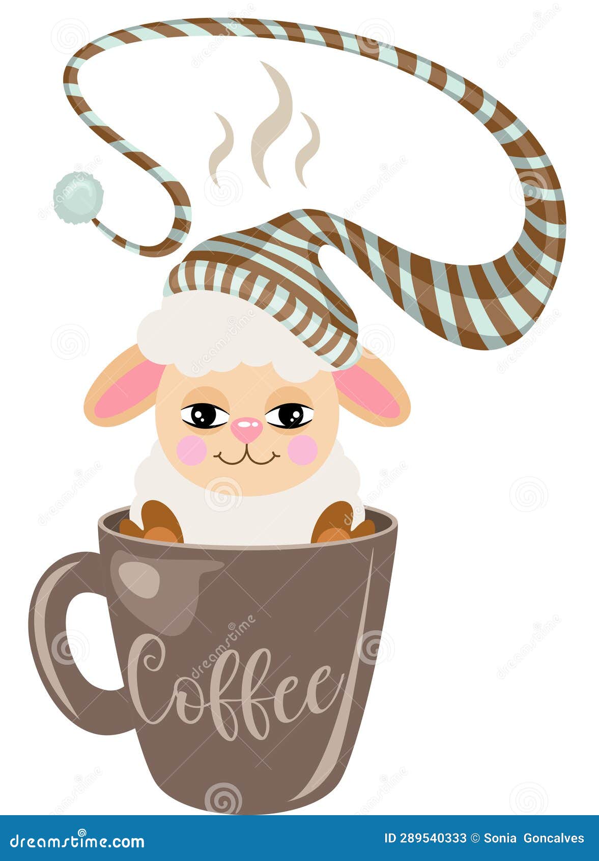 Sleepy Sheep Cartoon Character Lamb. Clouds, Stars And Moon. Shirt With ...