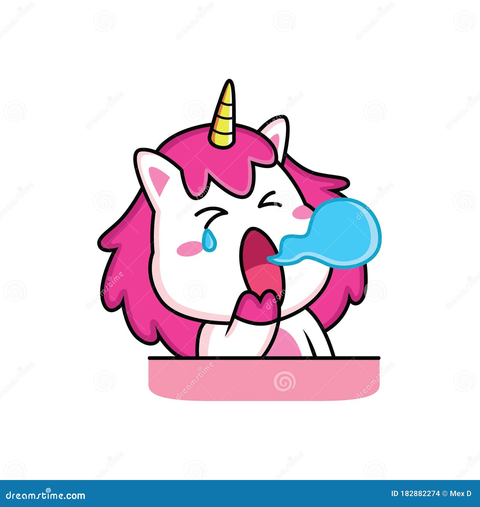 Sleepy Unicorn Expression Cartoon Stock Vector - Illustration of funny ...