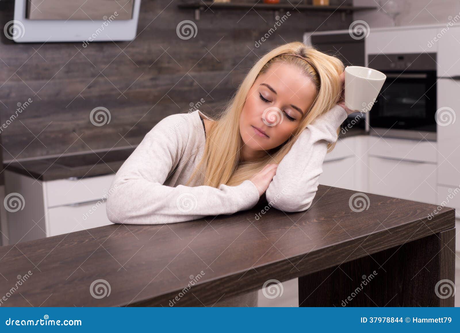 Sleepy woman stock photo. Image of interior, adult, routine - 37978844