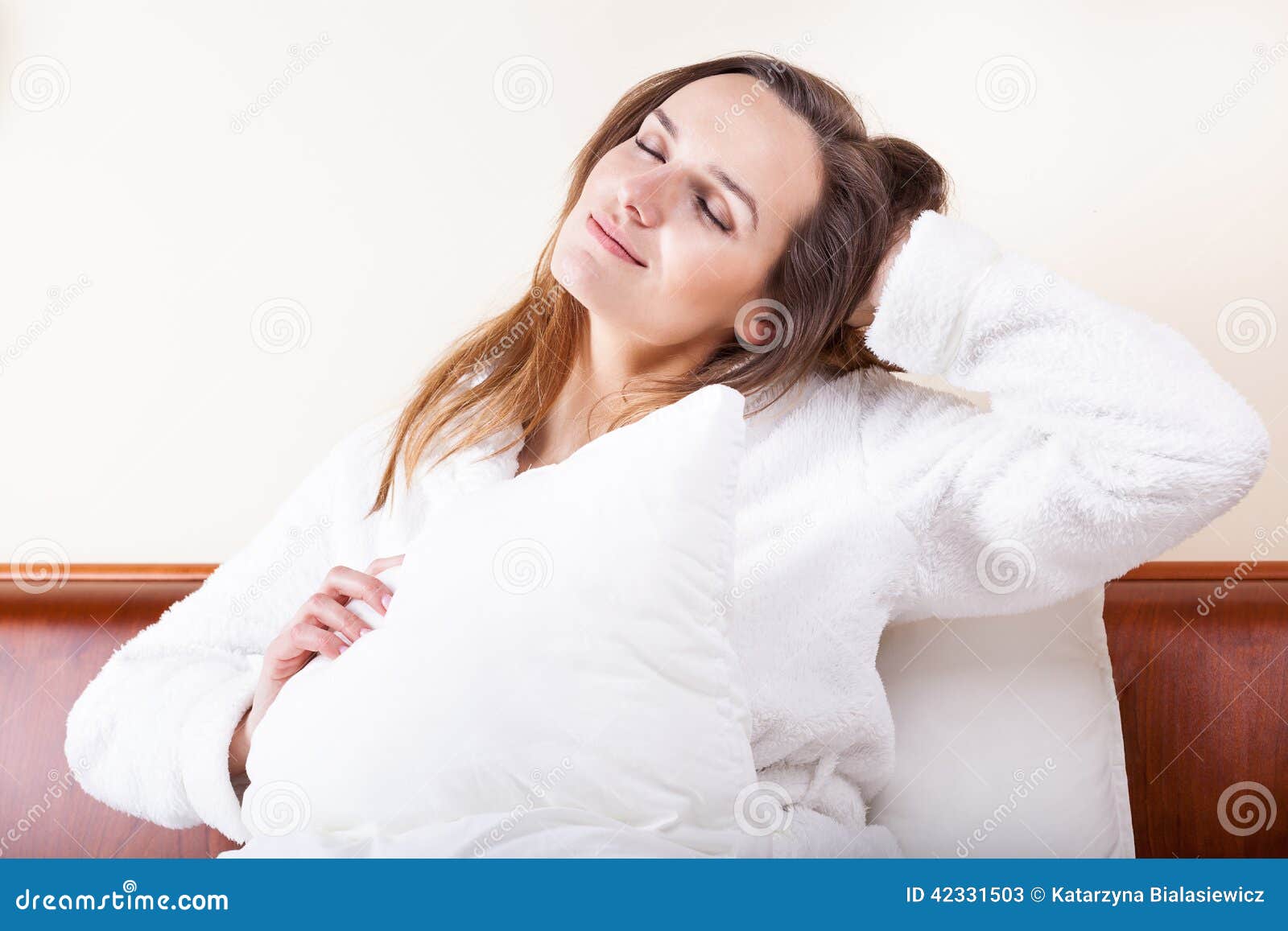 Sleepy Woman in the Morning Stock Image - Image of morning, awake: 42331503
