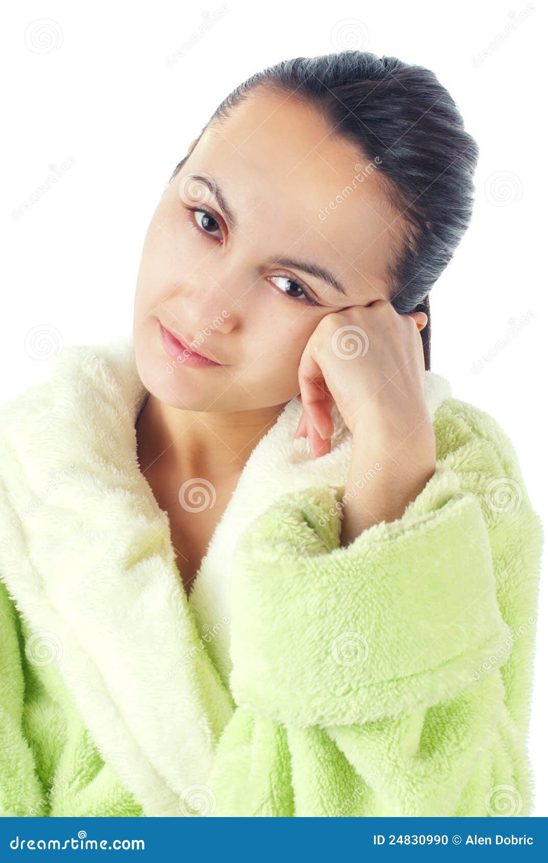 Sleepy women stock photo. Image of bodycare, brinette - 24830990