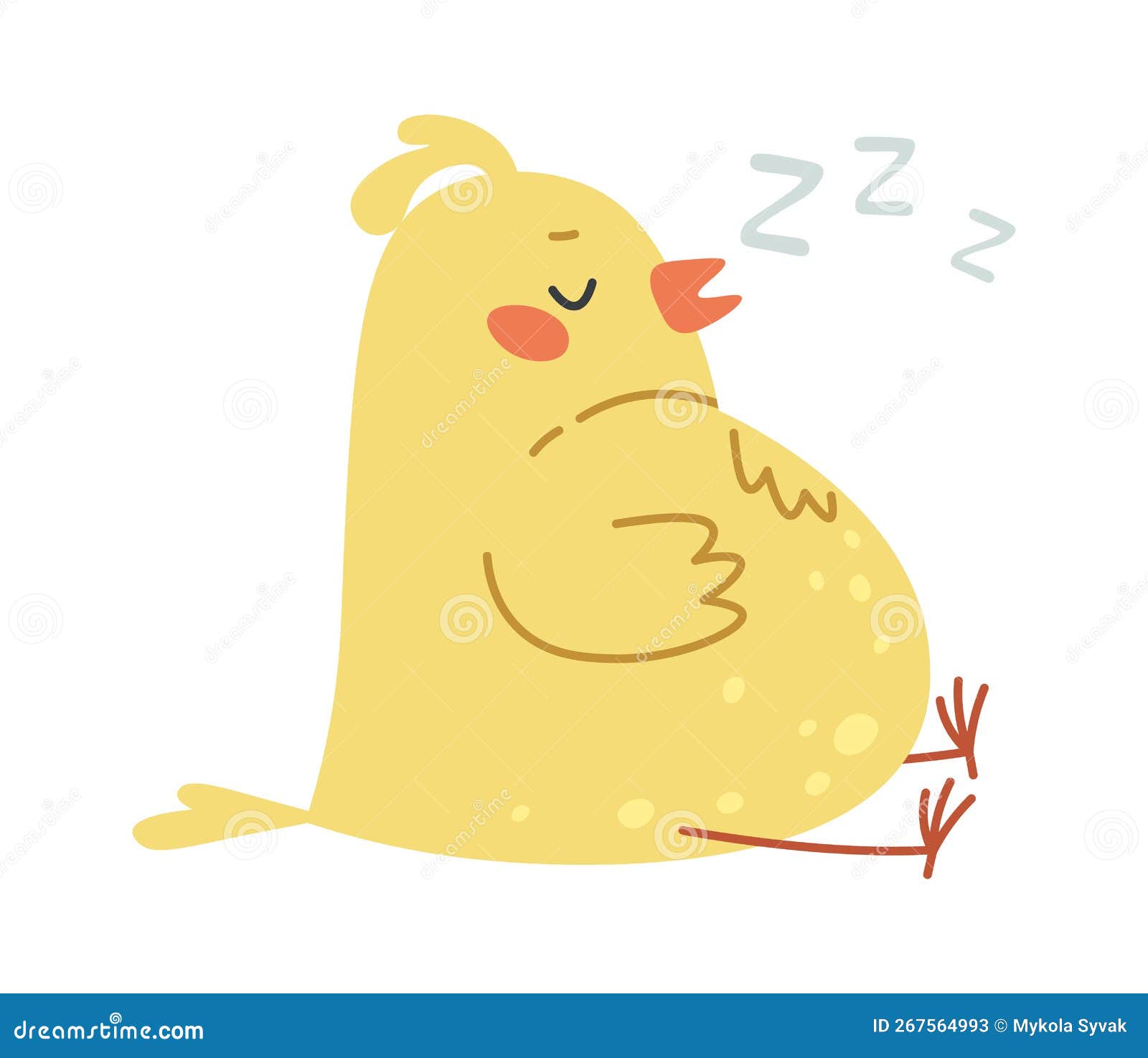 Sleepy Yellow Chick Flat Icon Stock Vector - Illustration of yellow ...