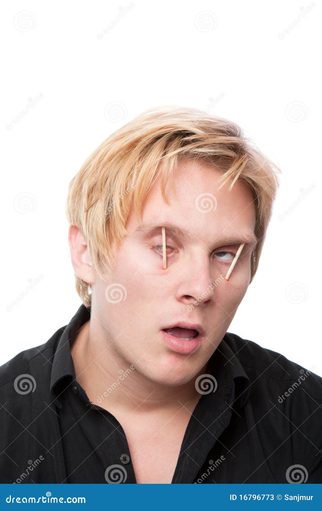 Mean Young Boy Looking At High Angled Camera Royalty-Free Stock Image ...