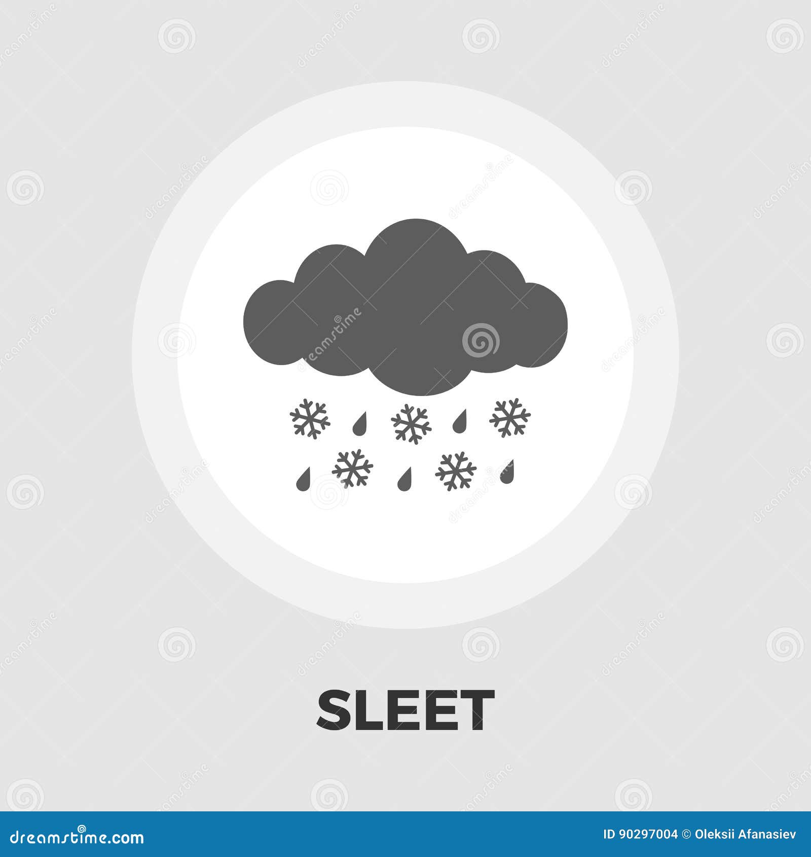 Sleet icon flat stock vector. Illustration of storm, symbol - 90297004