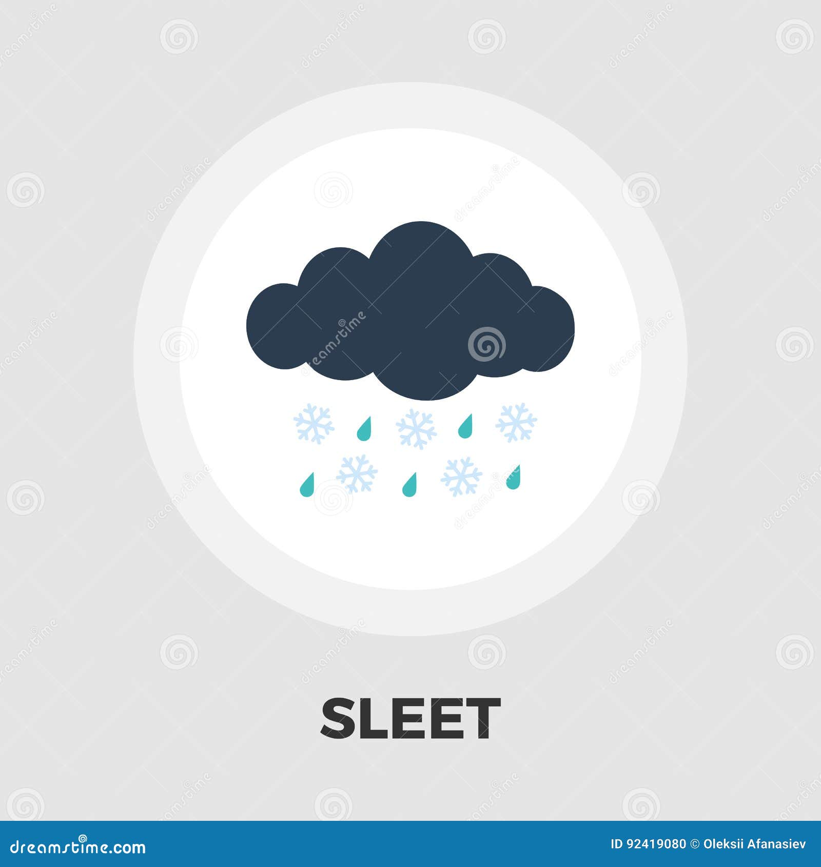 Sleet Icon On White Background. Simple Element Illustration From ...