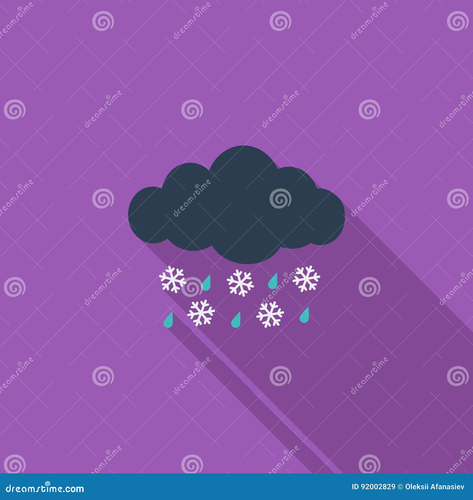 Sleet Icon On White Background. Simple Element Illustration From ...
