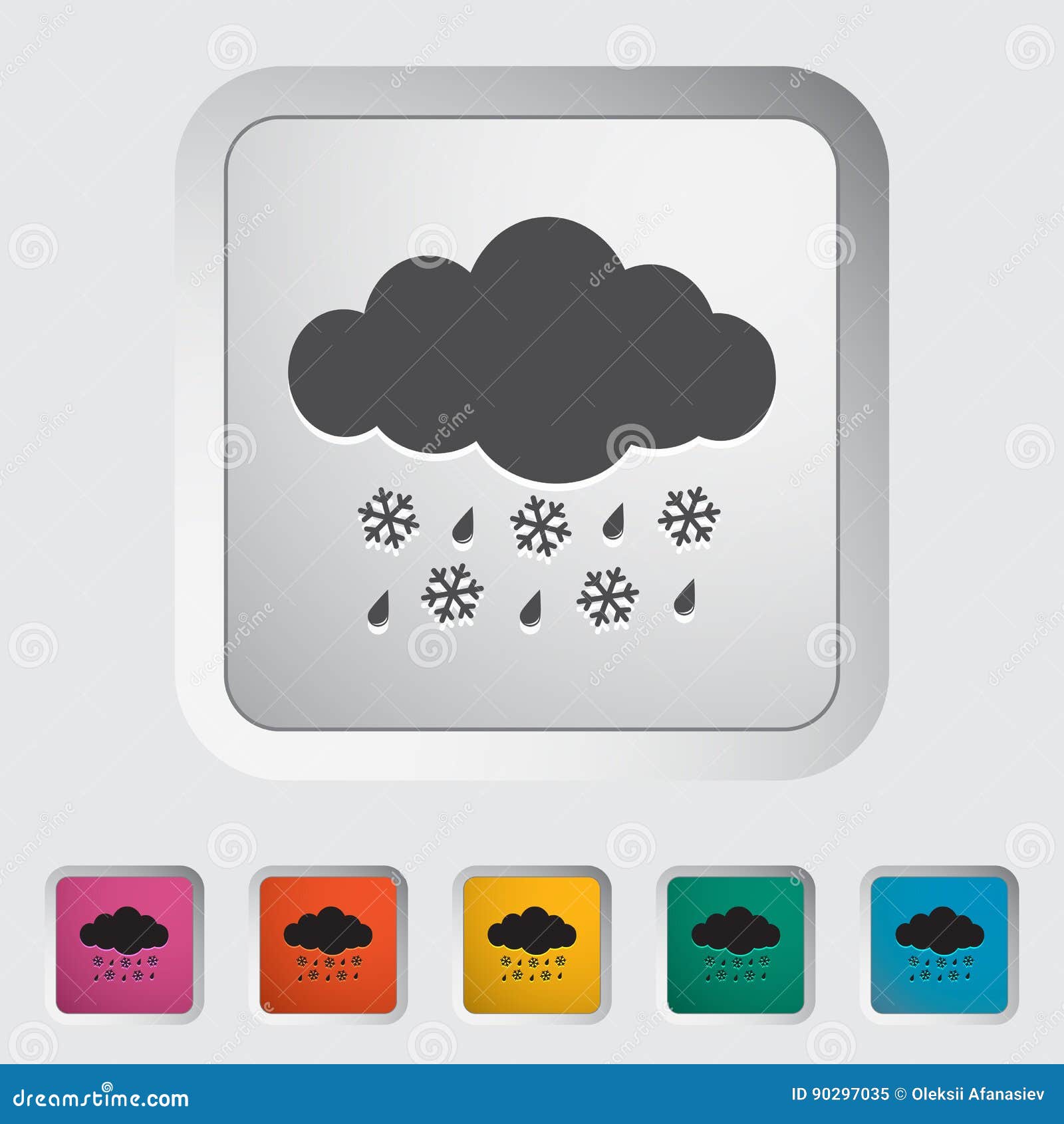 Sleet icon stock vector. Illustration of climate, sign - 90297035