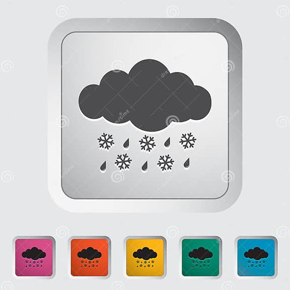 Sleet icon stock vector. Illustration of climate, sign - 90297035