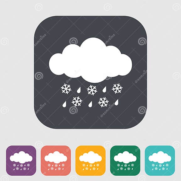 Sleet icon stock vector. Illustration of locations, black - 94286871