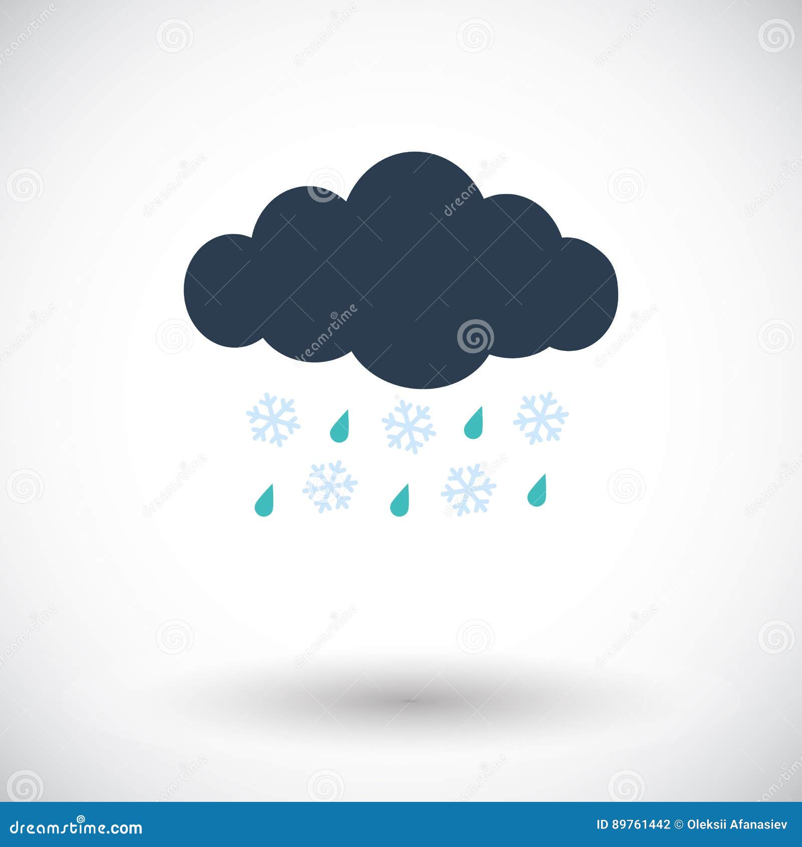 Sleet icon stock vector. Illustration of meteorology - 89761442