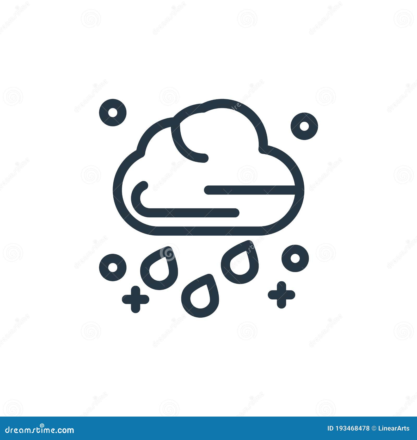 Sleet Icon Vector from Weather Concept. Thin Line Illustration of Sleet ...