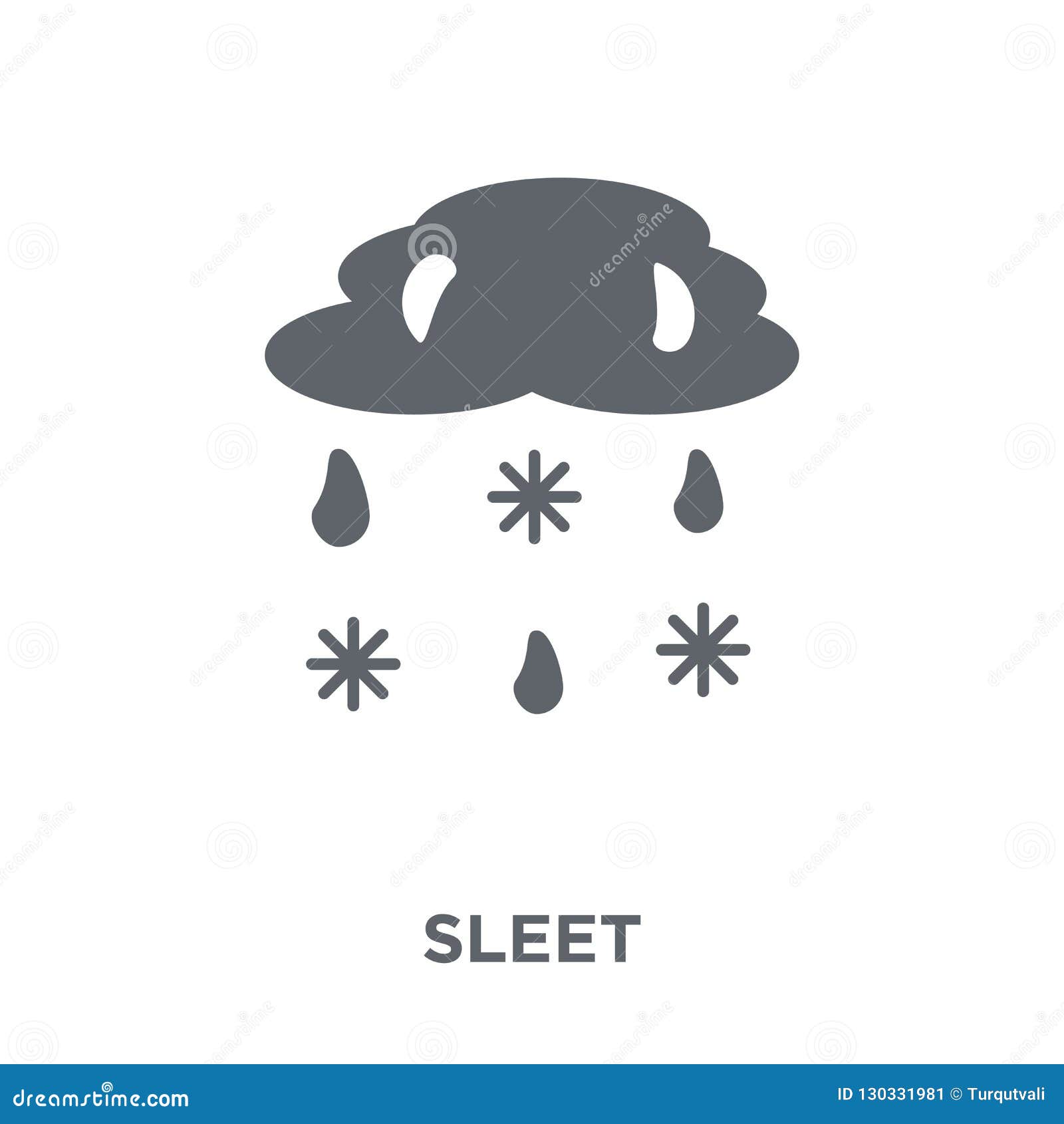 Sleet Icon On White Background. Simple Element Illustration From ...