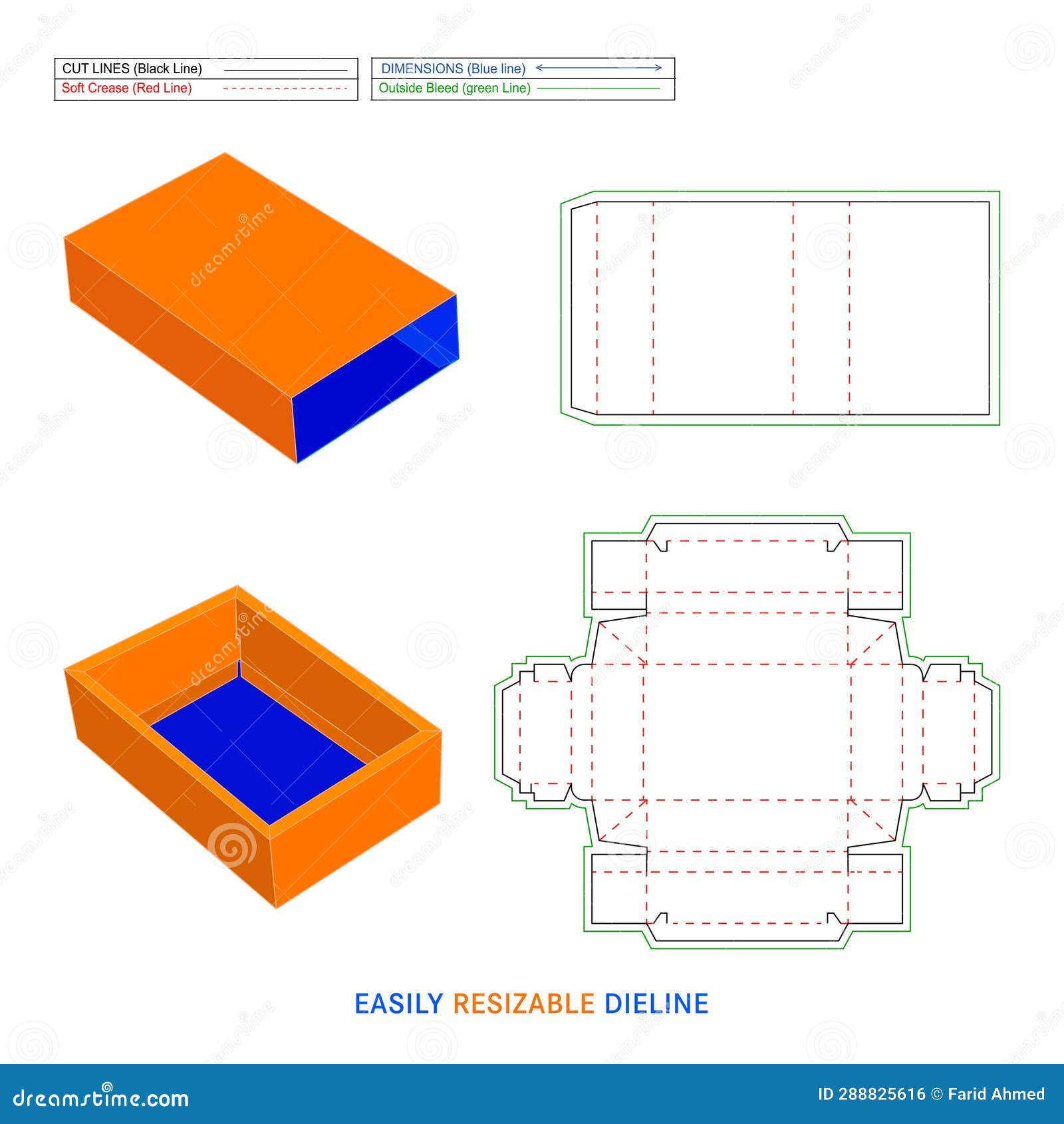 Sleeve Gift Box, Drawer Sleeve Match Box Dieline Template and 3D Box ...