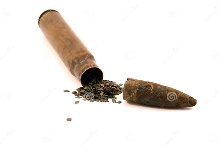 Sleeve, Gunpowder and Bullet Stock Photo - Image of laing, rusty: 7491632