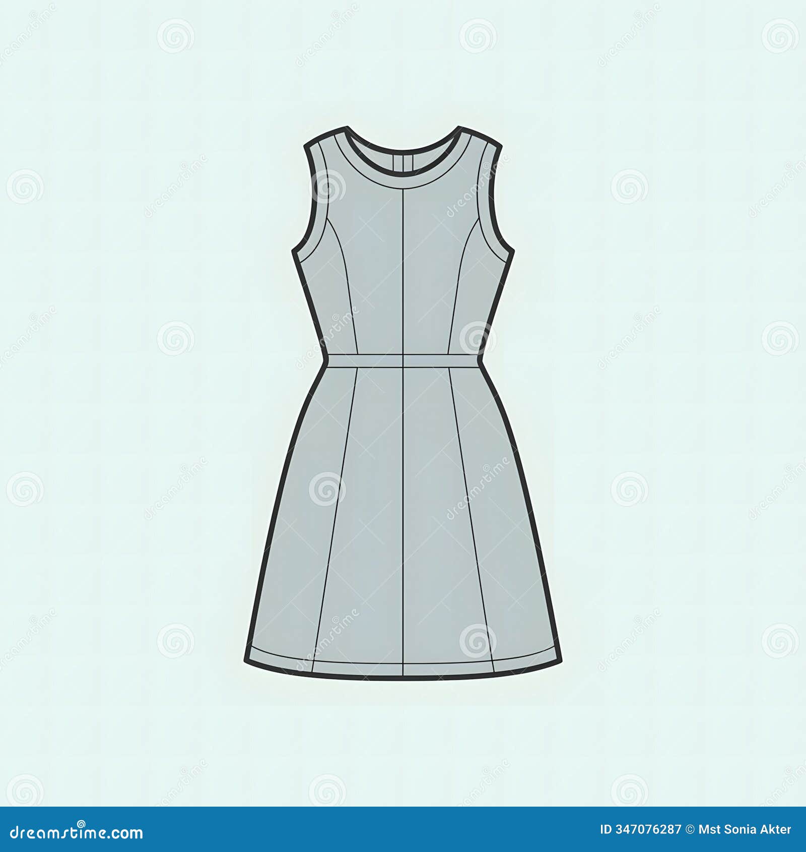 Sleeveless Strapped Strappy Spaghetti Shoulder Stock Illustration ...