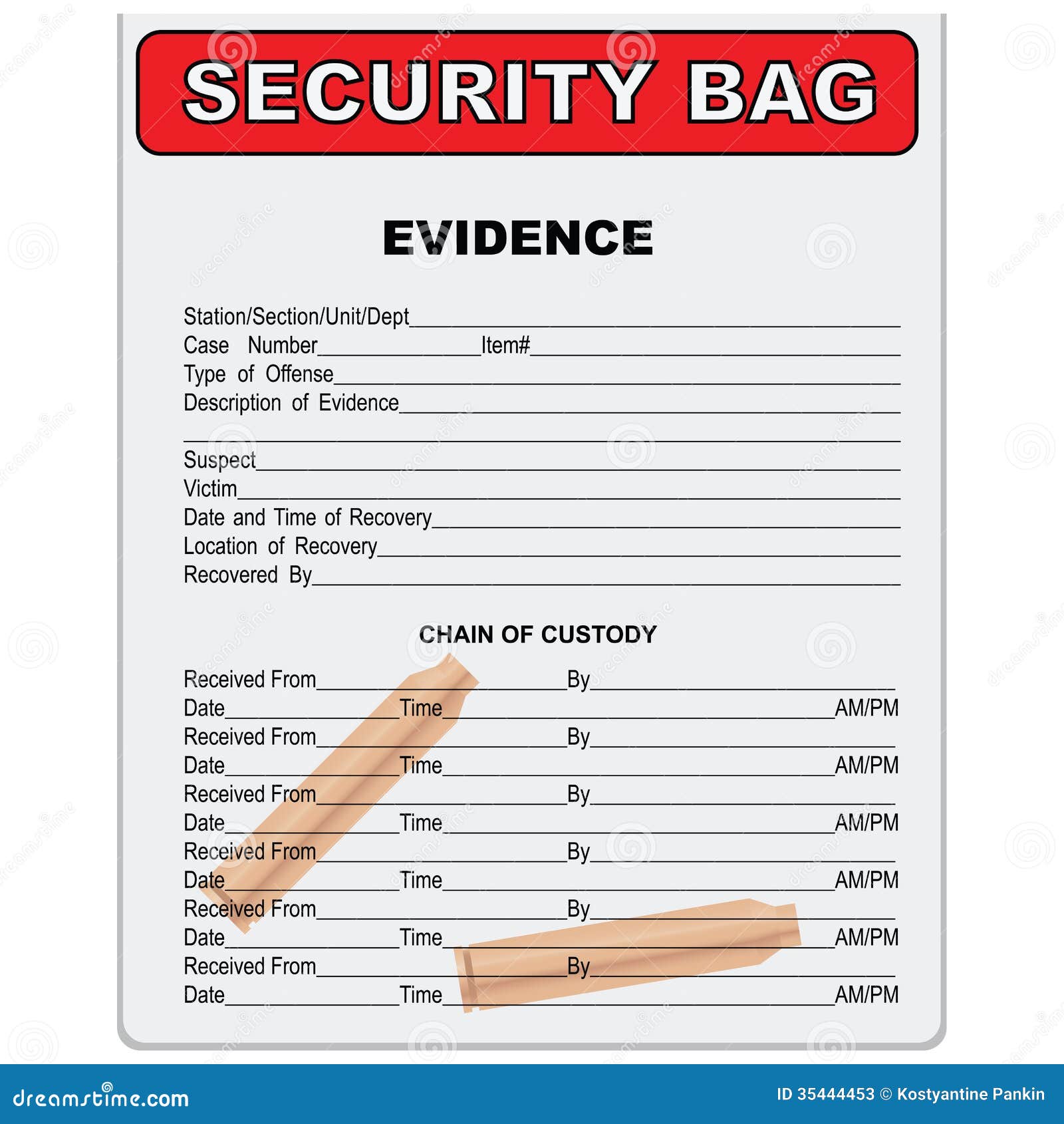 Sleeves - Material Evidence Stock Vector - Illustration of isolated ...