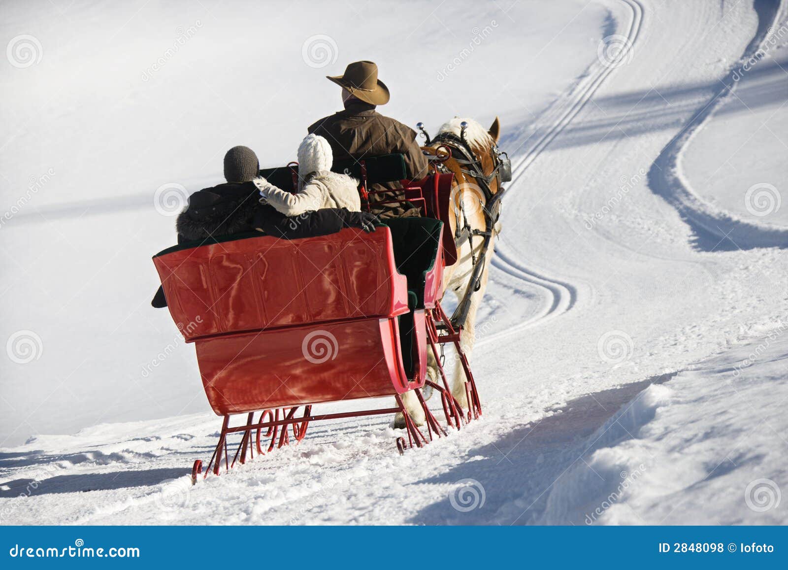 Sleigh ride. stock photo. Image of cold, colour, color - 2848098