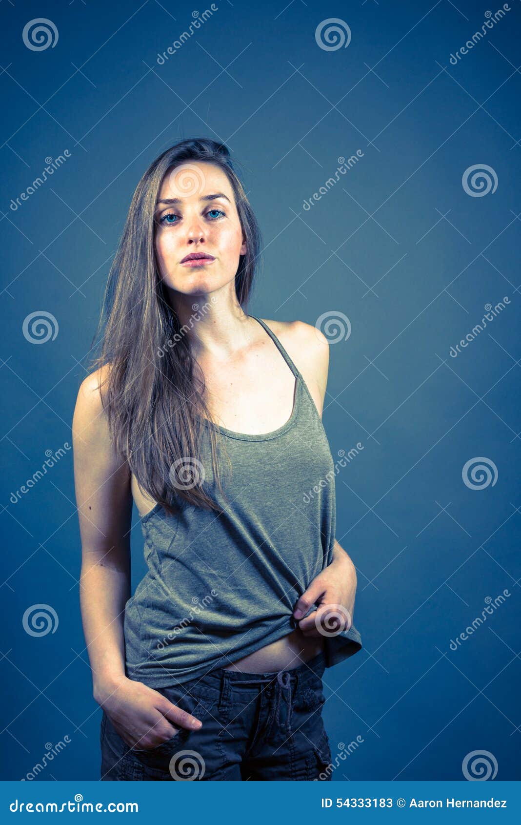 Slender Caucasian Female Portrait Stock Image - Image of young, posing ...