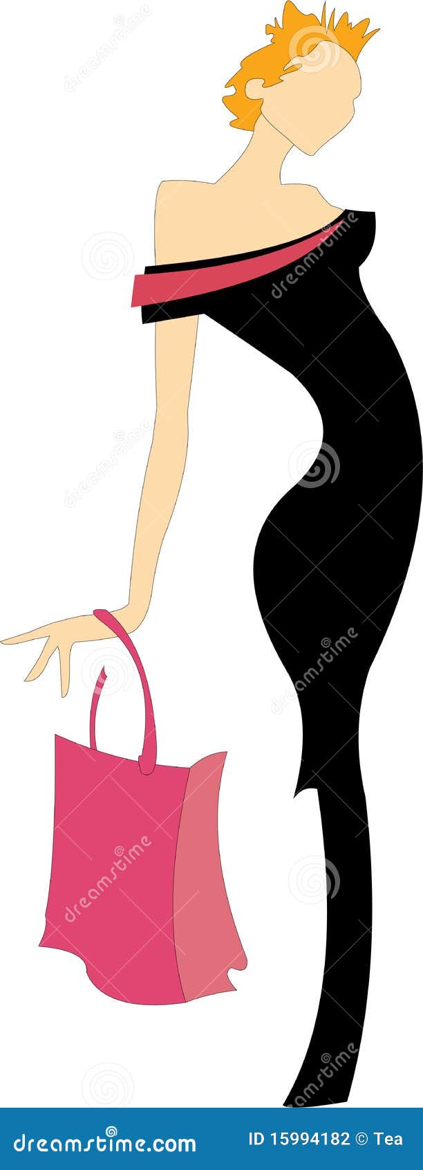 Slender woman stock vector. Illustration of purchase - 15994182