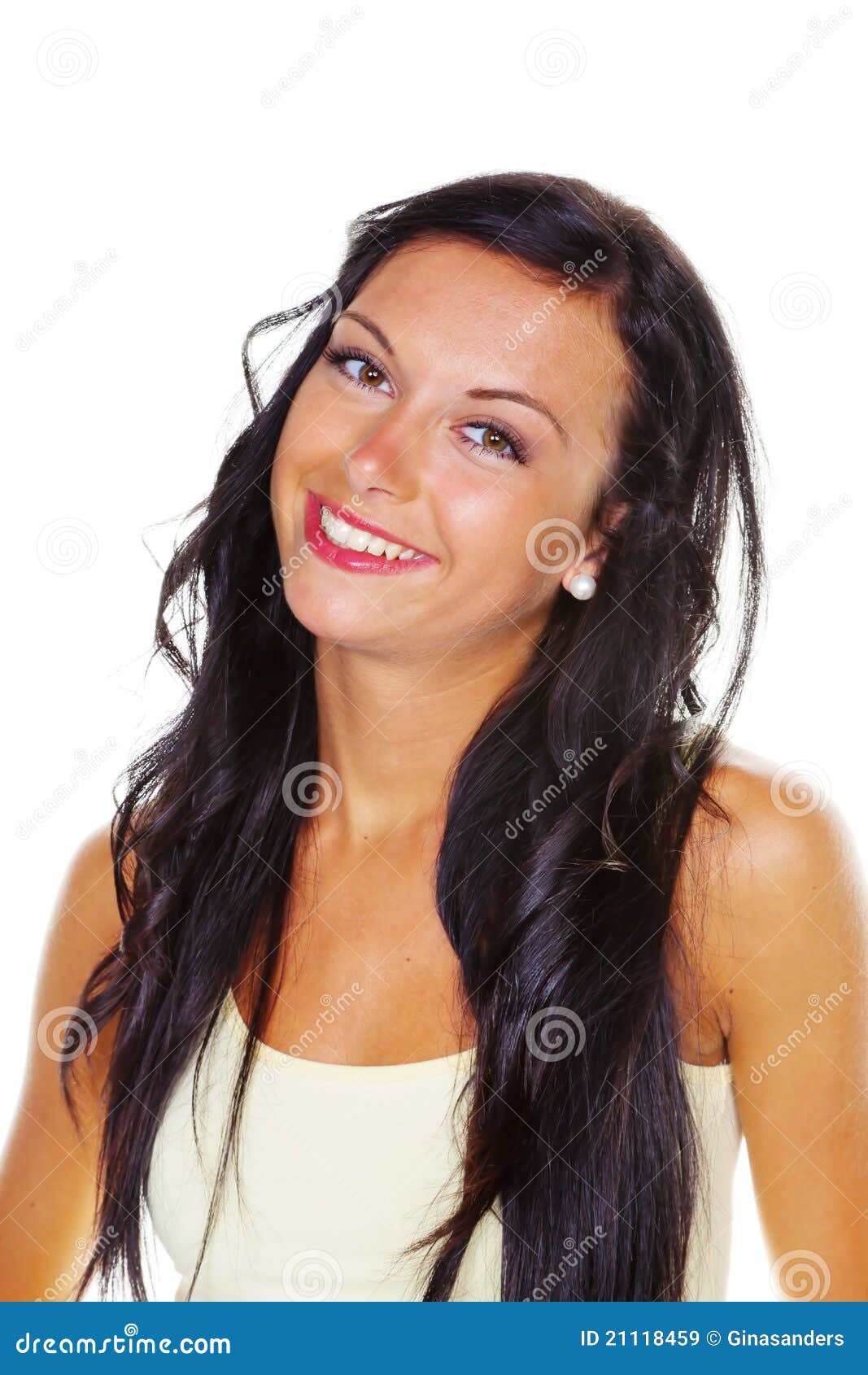 Slender young woman stock image. Image of joie, satisfied - 21118459
