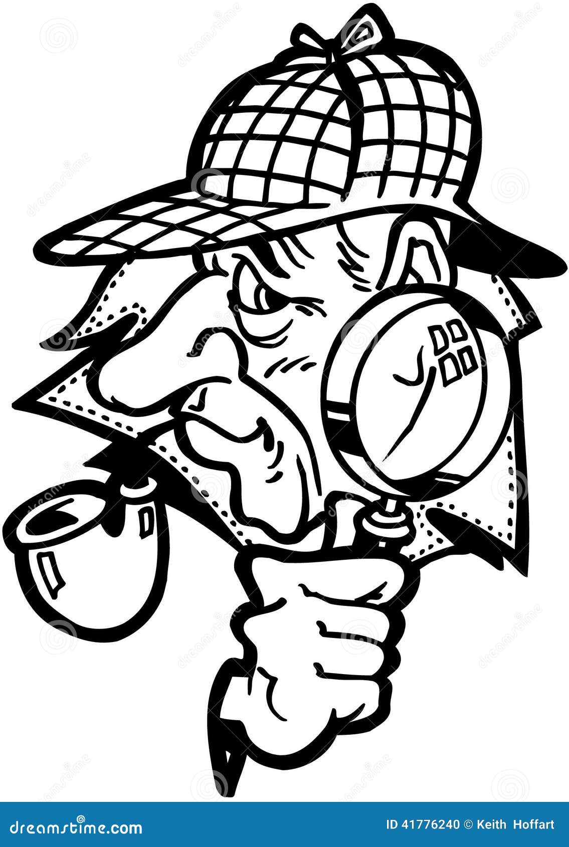 Sleuth Cartoon Design Vector Clipart Vector Illustratie - Illustration ...