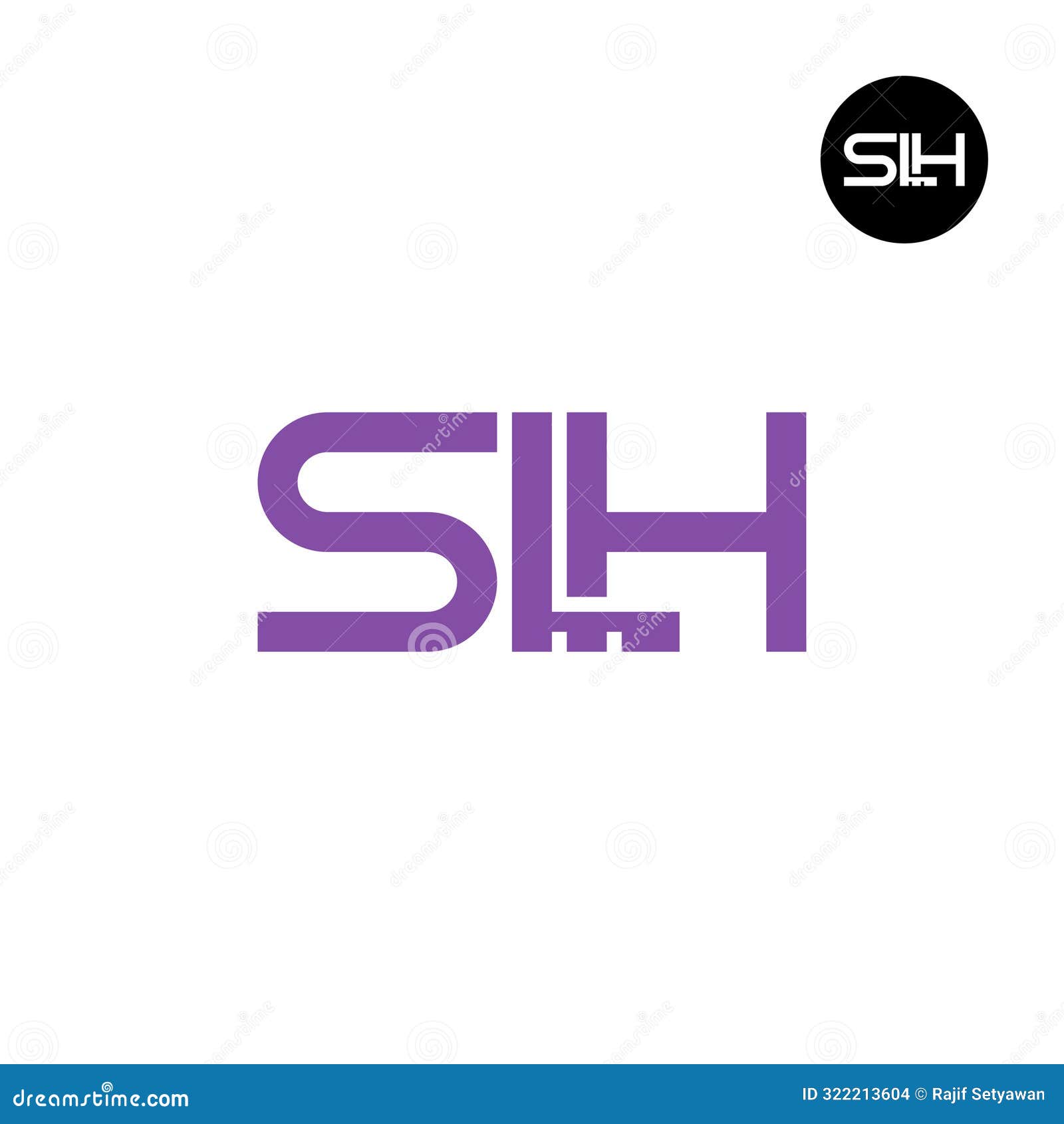 SLH Logo Letter Monogram Design Stock Vector - Illustration of letters ...