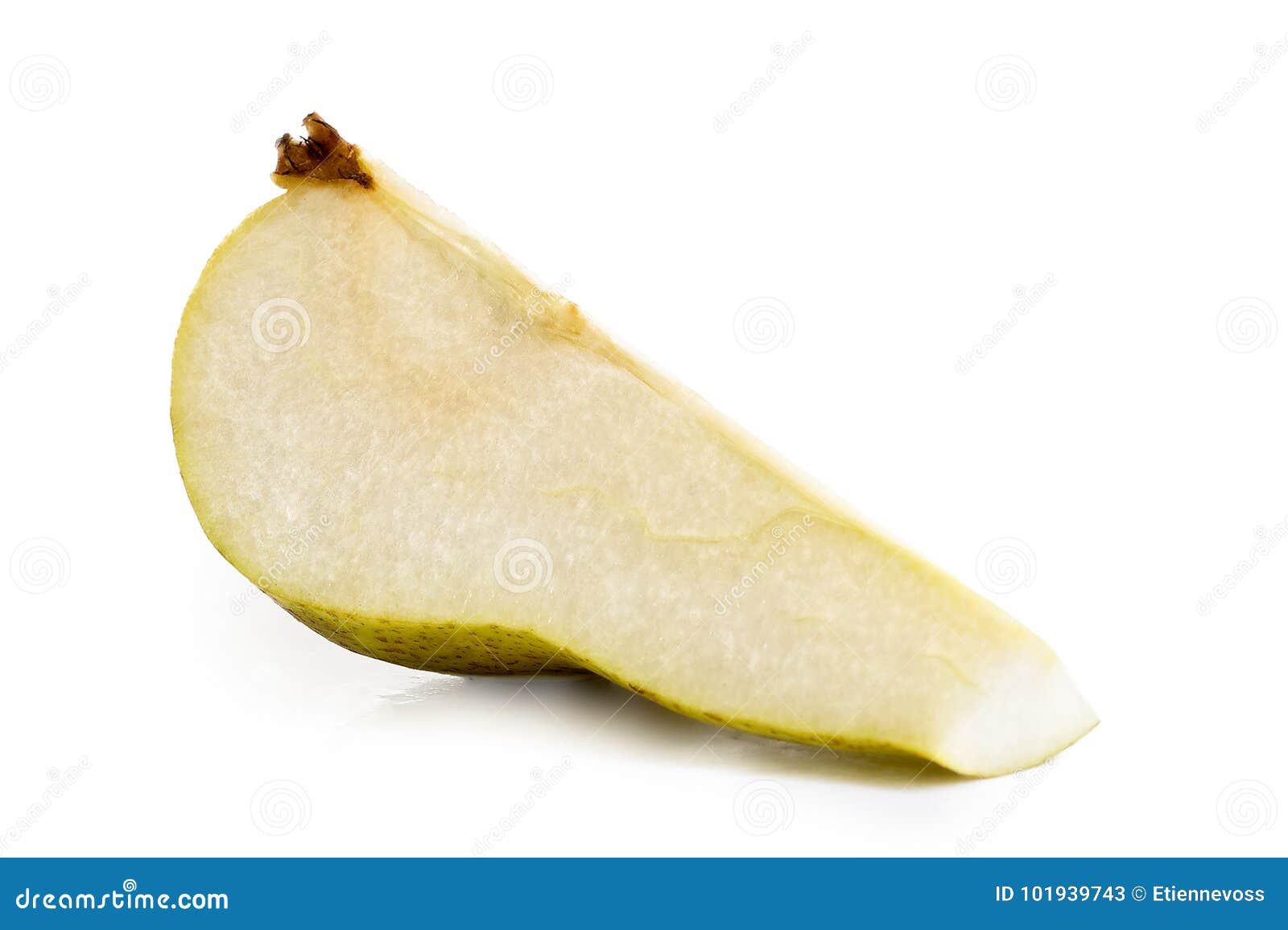Slice of abate fetel pear. stock image. Image of fetel - 101939743