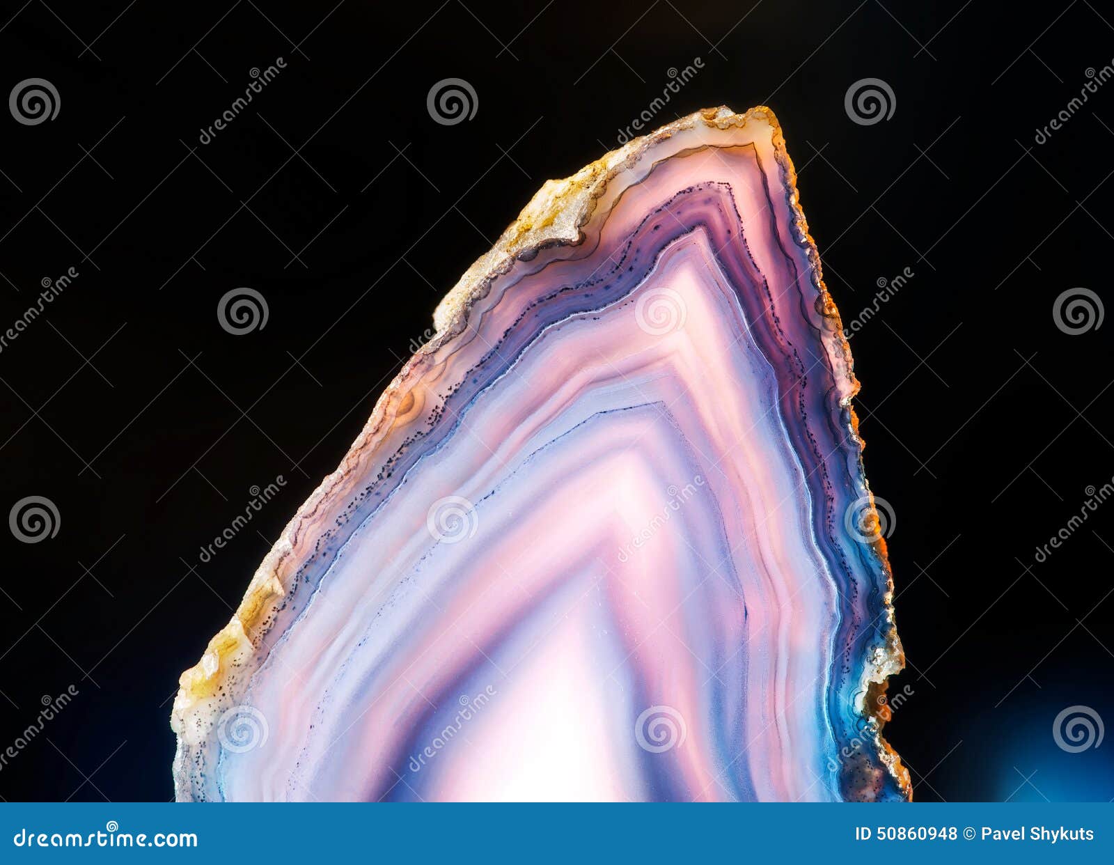 Slice of agate stock photo. Image of crystal, semiprecious - 50860948