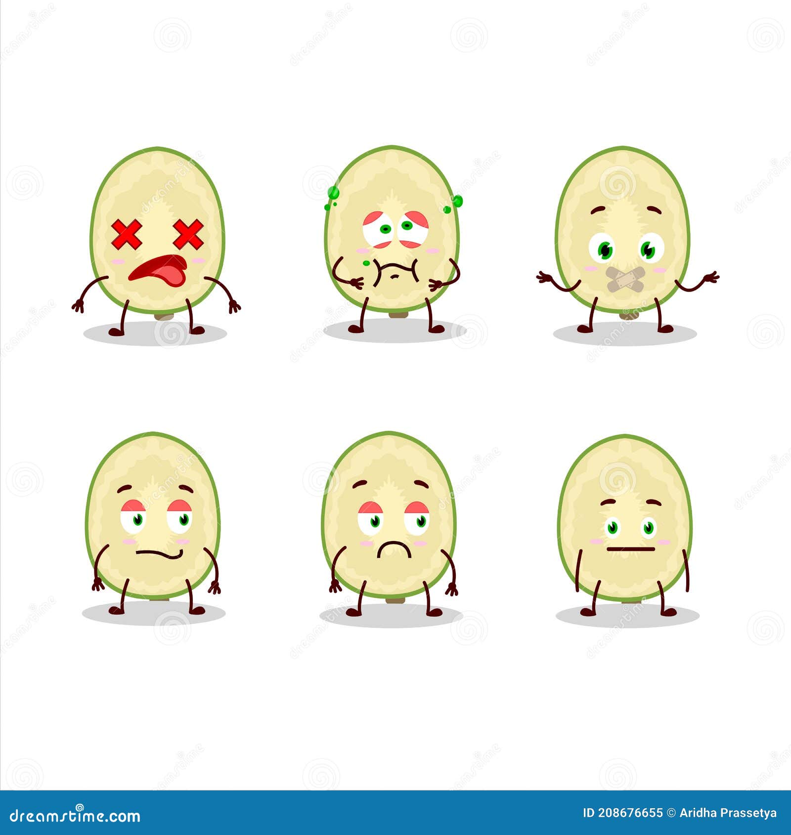 Slice Of Ambarella Cartoon Character With Various Angry Expressions ...