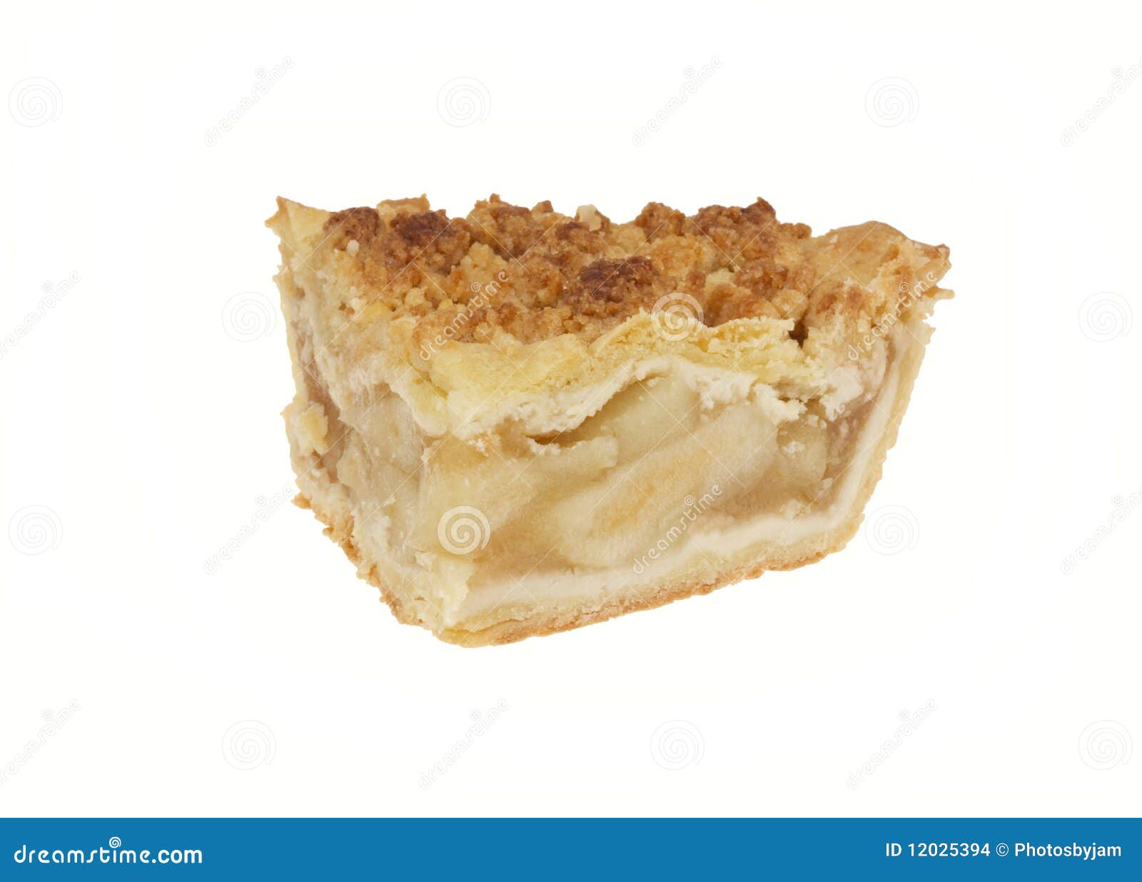 Slice of Apple Crumb Pie stock photo. Image of food, pastry - 12025394