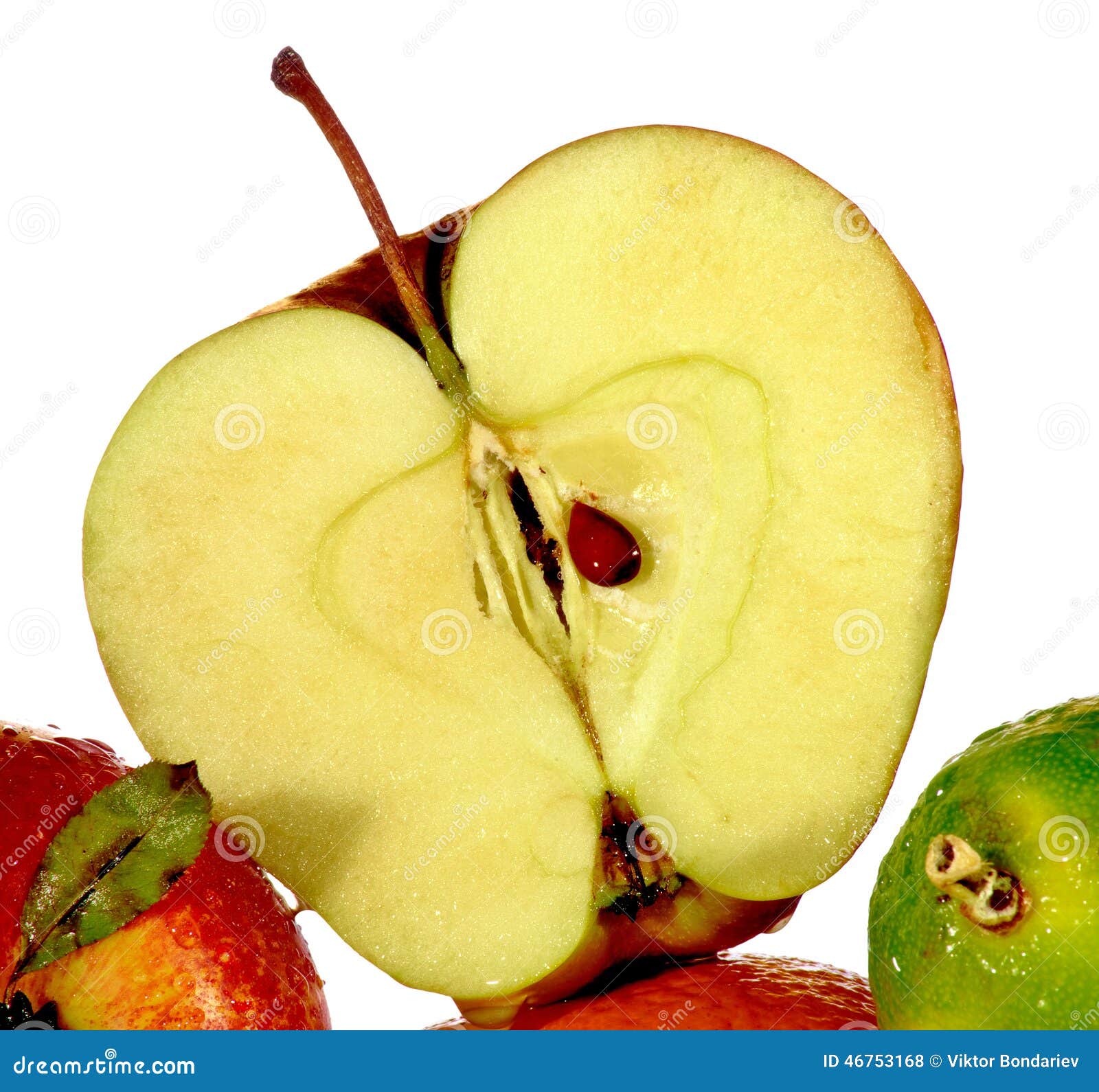 Slice of apple stock photo. Image of cuisines, vegetarian - 46753168