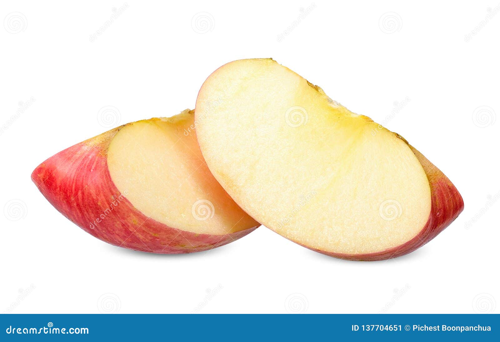 Slice Apple Isolated on White Clipping Path Stock Image - Image of ...