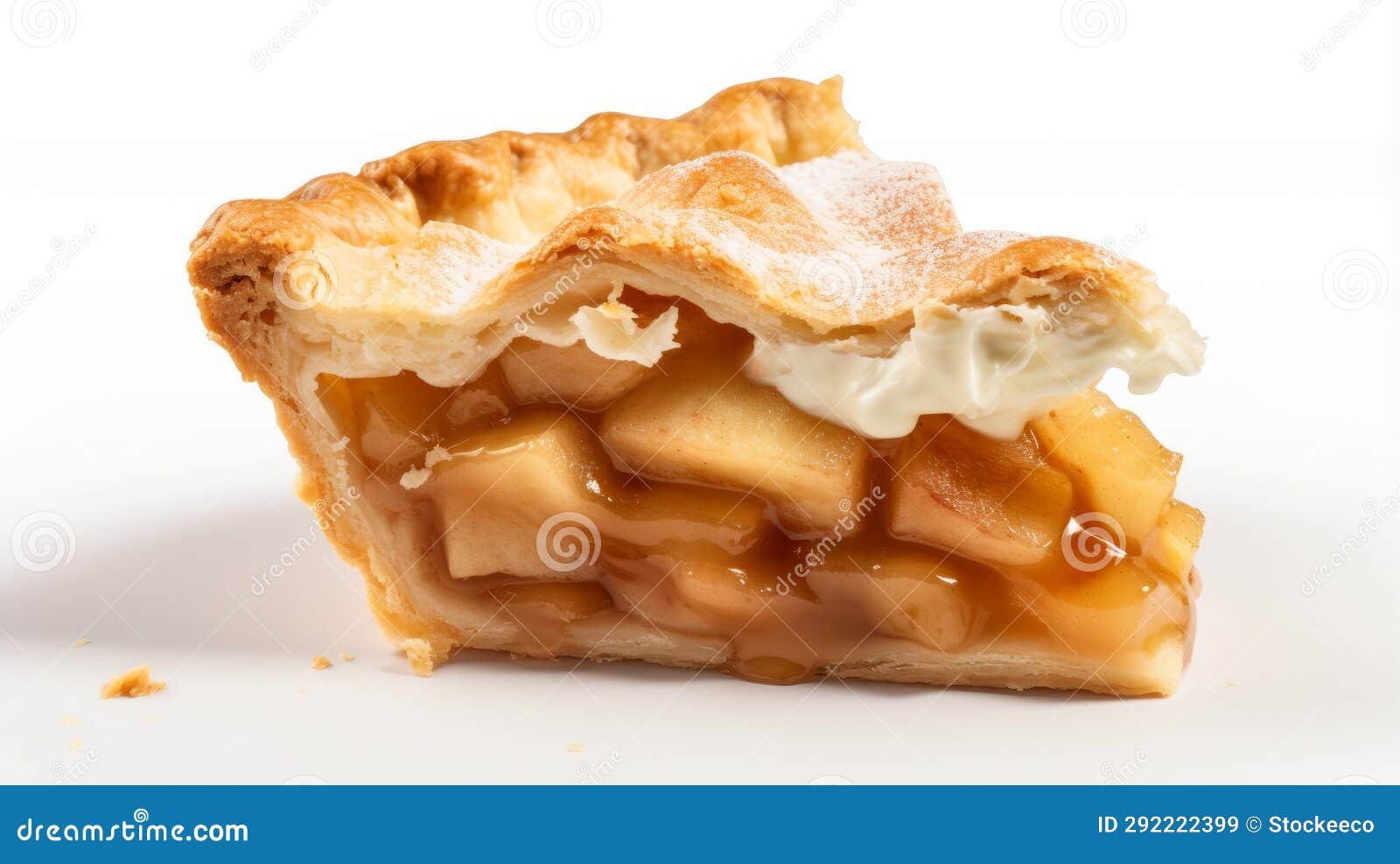 Delicate Apple Pie Slice: Uhd Image with Apple Slices Stock ...