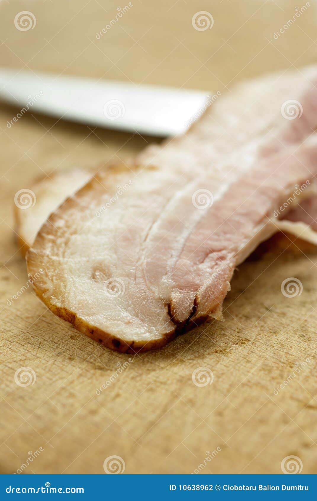 Slice of bacon stock photo. Image of slices, closeup - 10638962
