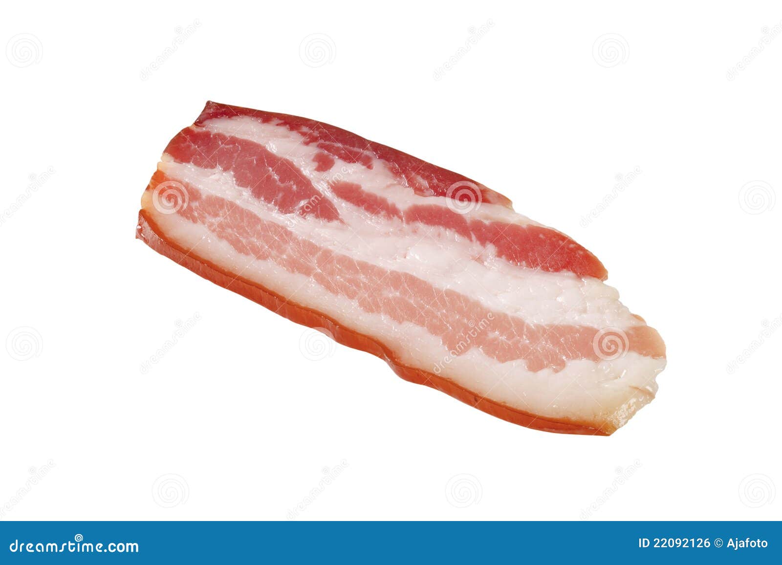 Slice of bacon stock photo. Image of cold, pork, isolated - 22092126