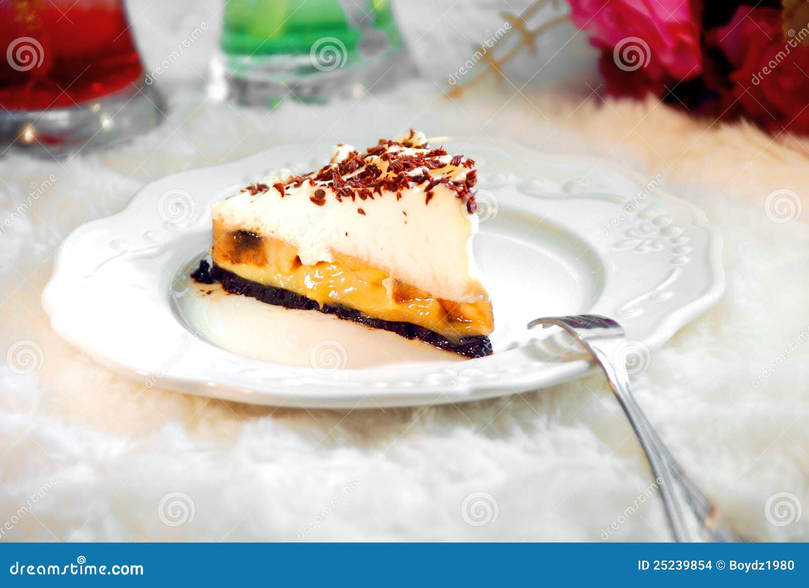 Slice of Banoffee Pie stock photo. Image of sprinkles - 25239854
