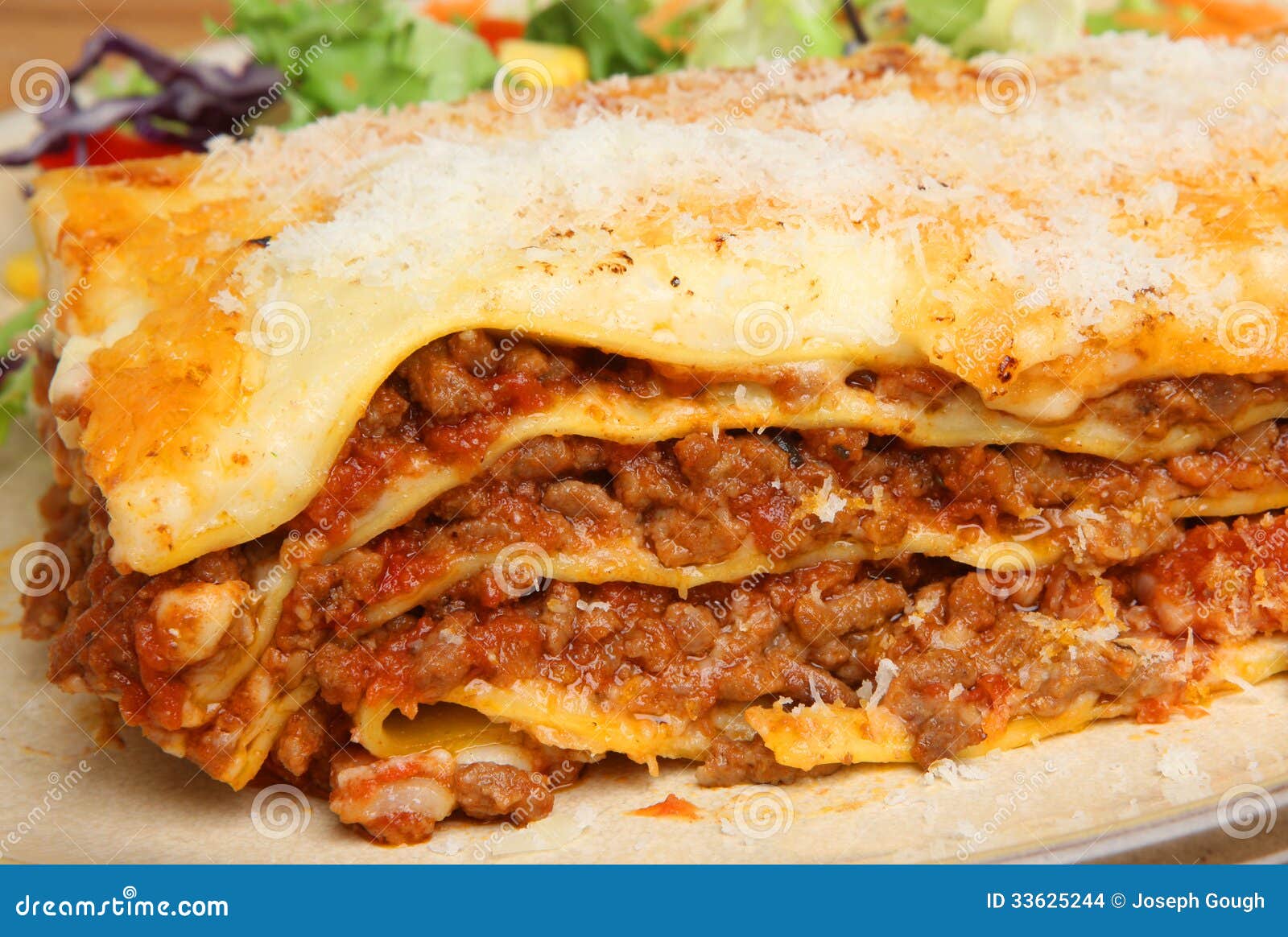 Slice of Beef Lasagna or Lasagne Stock Photo - Image of beef, tomato ...
