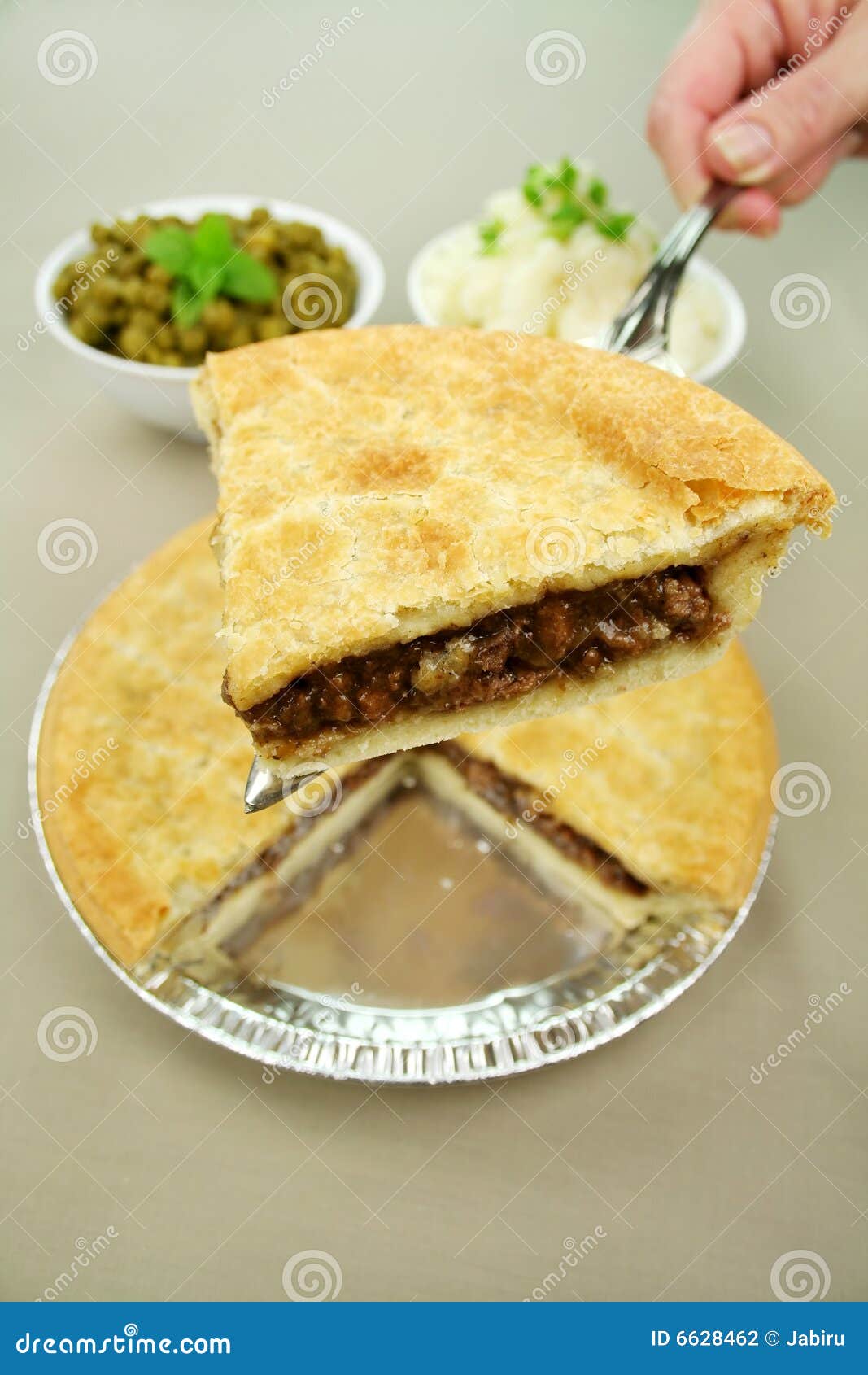 Slice of Beef Pie stock photo. Image of dinner, garnish - 6628462